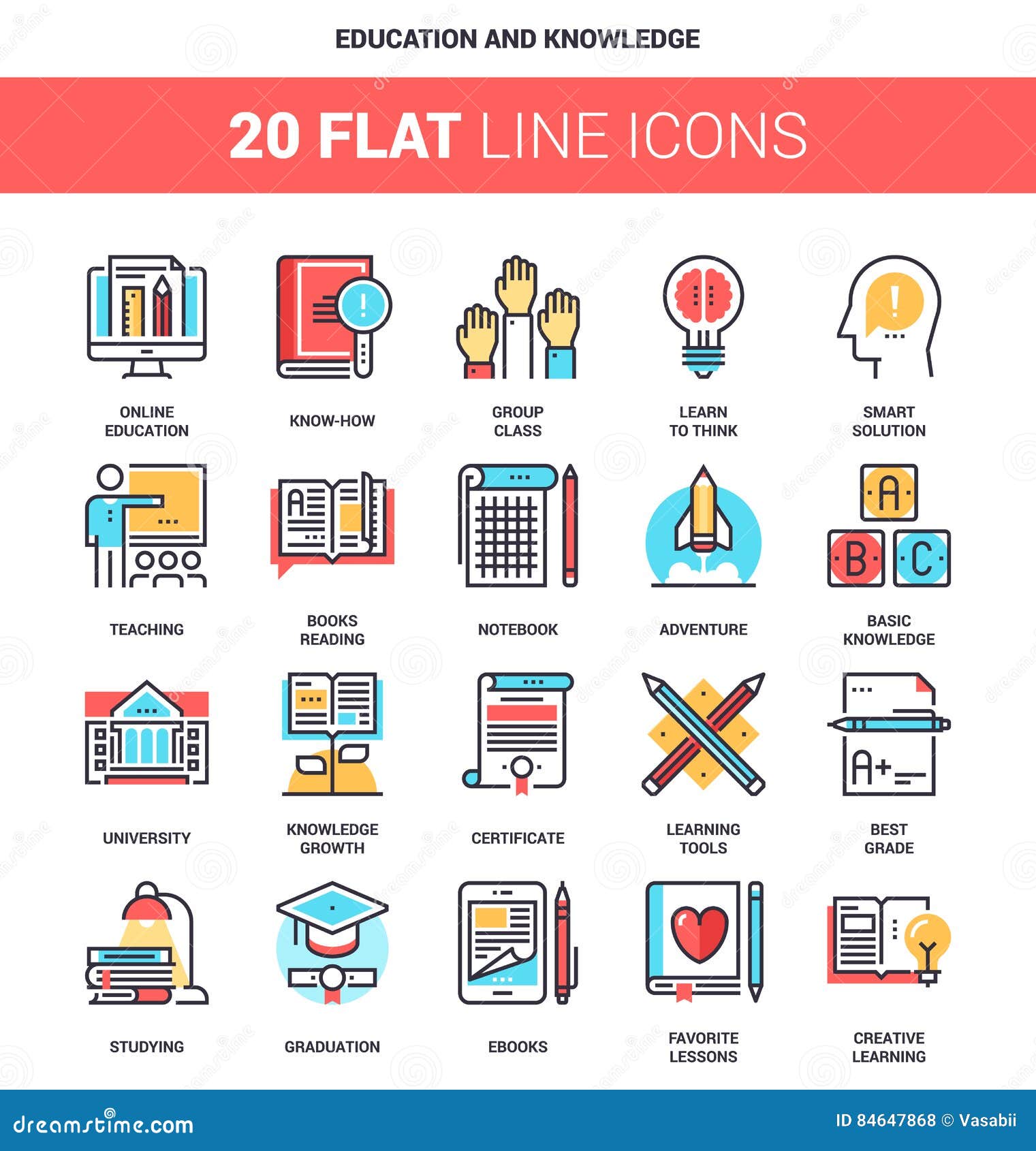 Education and Knowledge stock vector. Illustration of library - 84647868