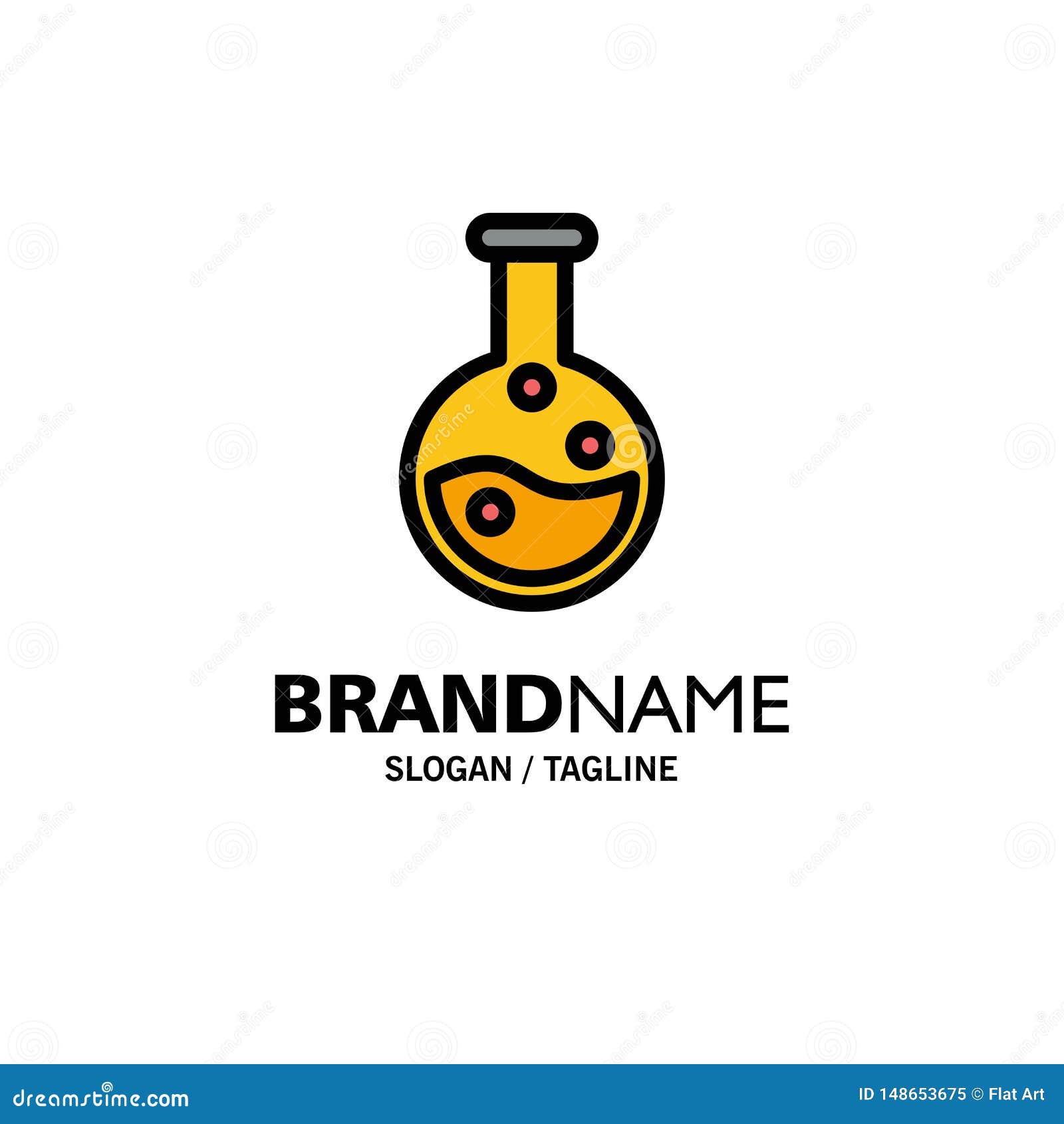 Education, Lab, Laboratory Business Logo Template. Flat Color Stock ...