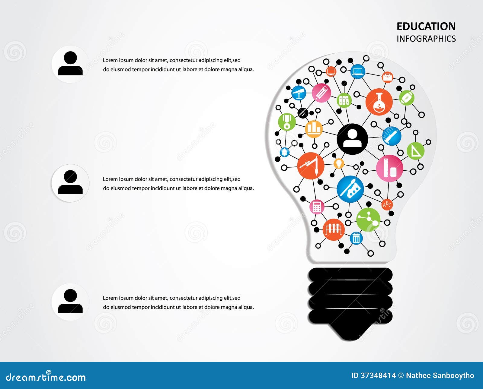 Education and lamp idea stock vector. Illustration of modern - 37348414