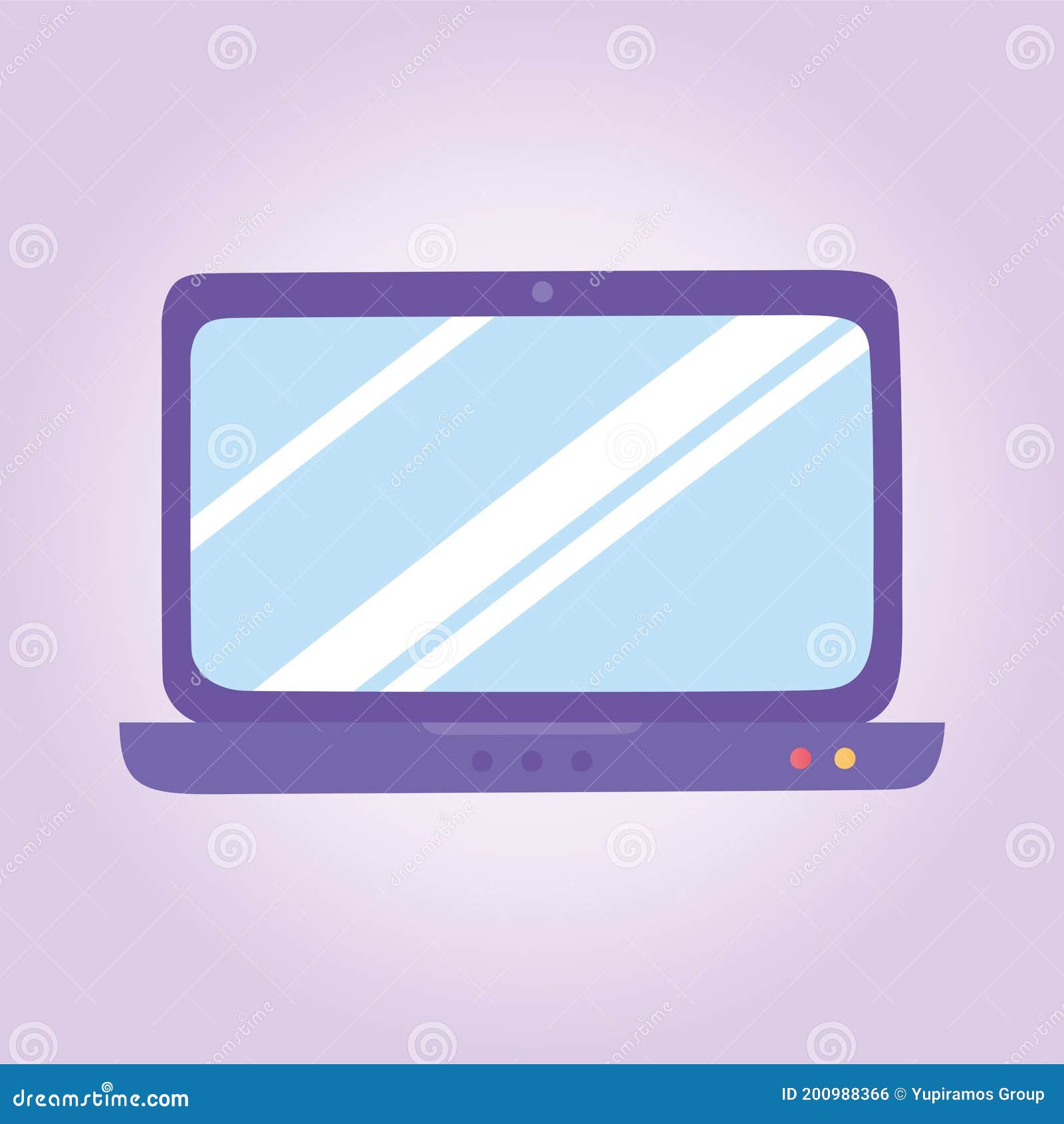 Education Laptop Device School Elementary Cartoon Icon Stock Vector ...