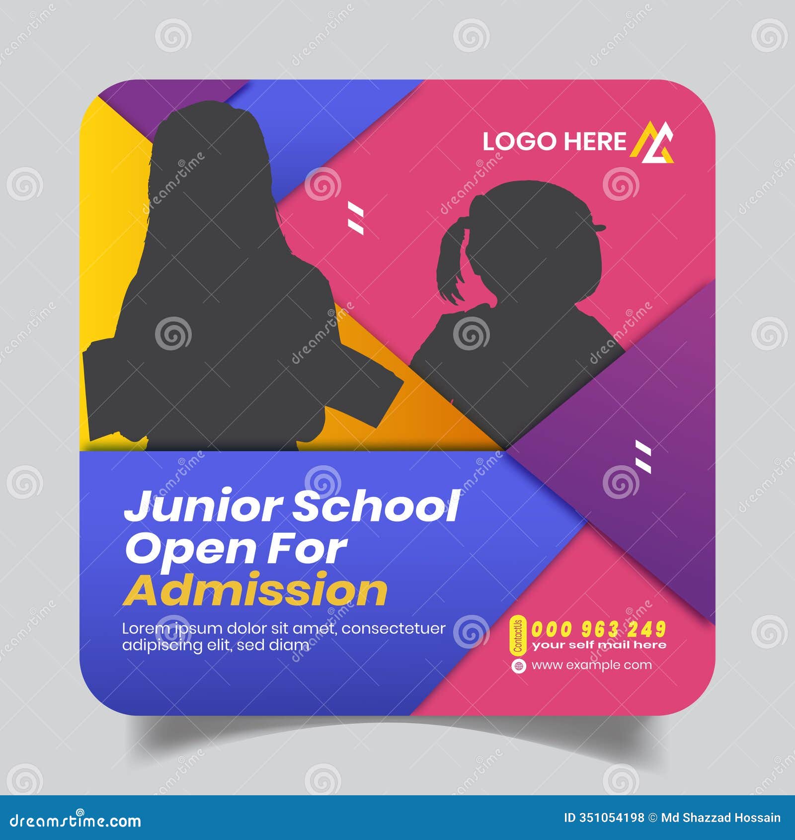 Education Learning Advertisement Social Media Post Design Stock ...