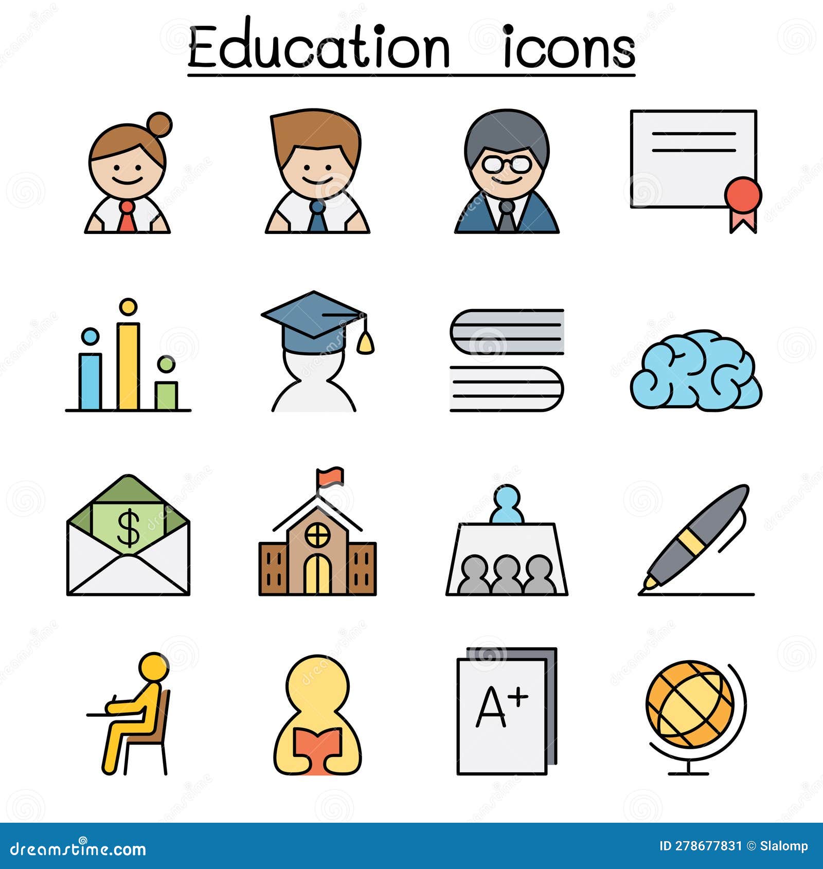 Learning The Color Red. Educational Poster For Kids. Primary Color ...