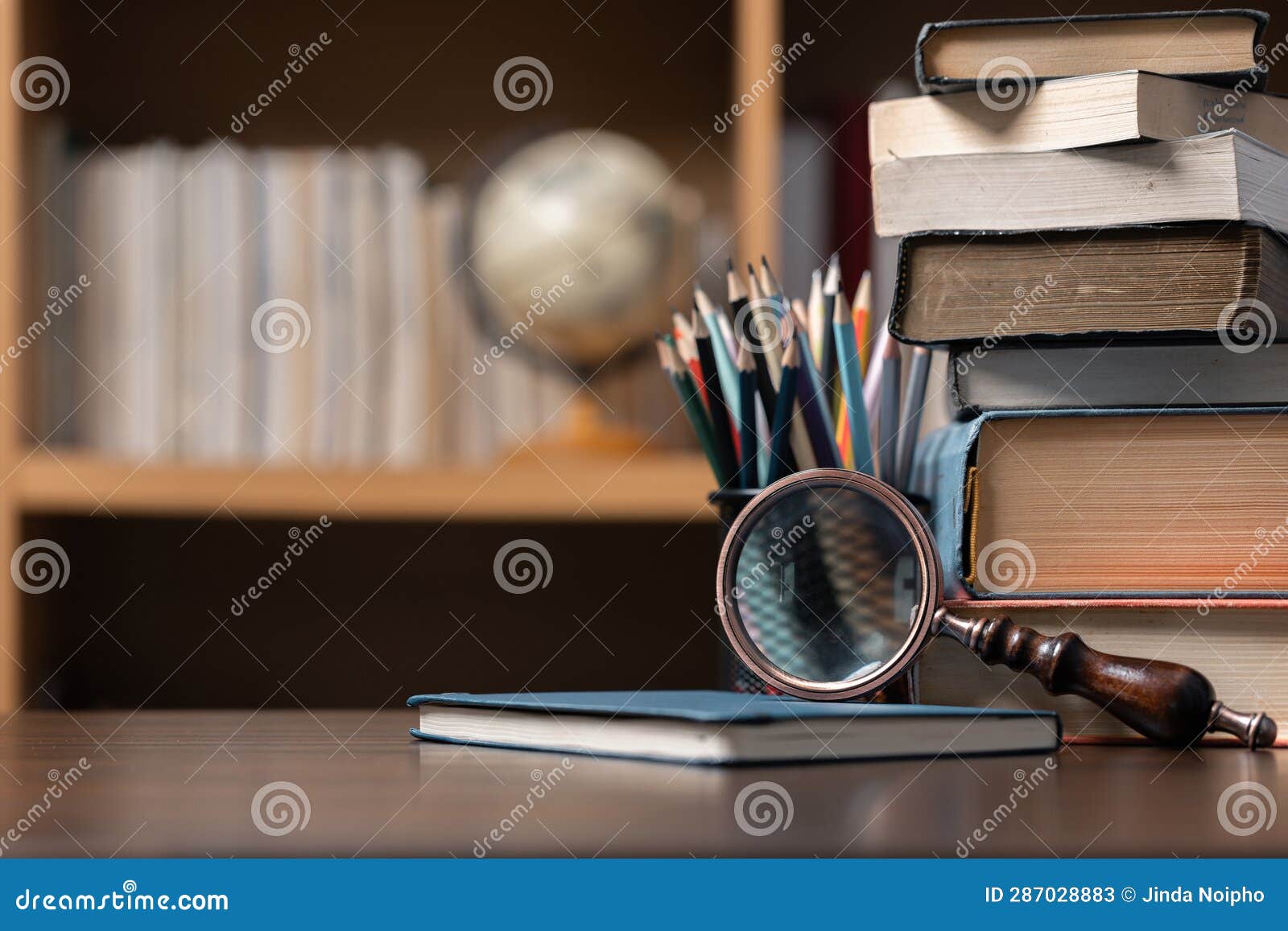 Education Learning Concept. Book in Library with Old Open Textbook ...