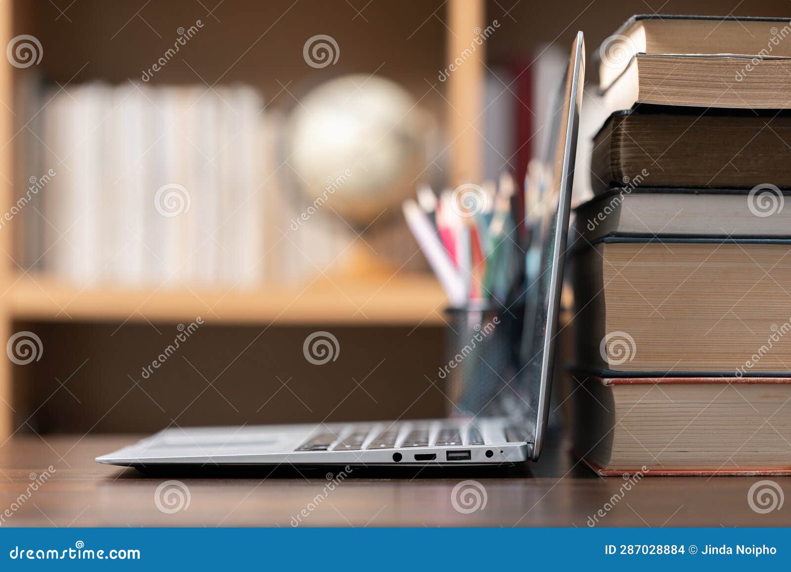 Education Learning Concept. Book in Library with Old Open Textbook ...