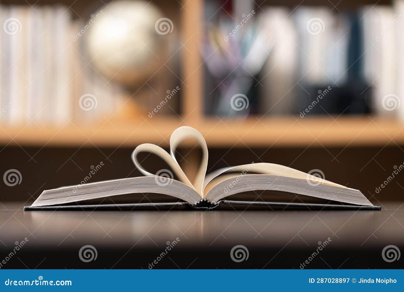 Education Learning Concept. Book in Library with Old Open Textbook ...