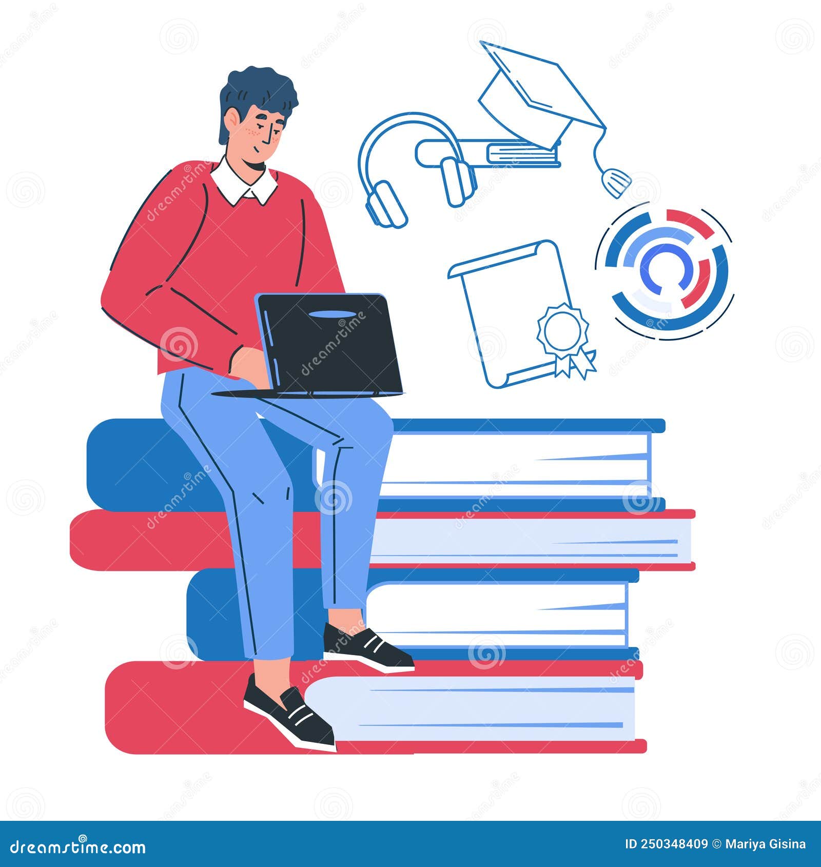 Education and Learning, Courses and E-education Emblem or Logo Design ...