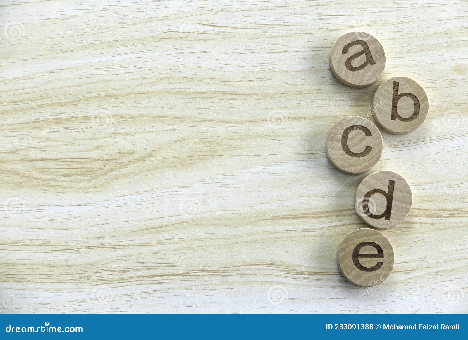 Education, Learning and Developement Concept. Wooden Alphabet of ABCDE ...
