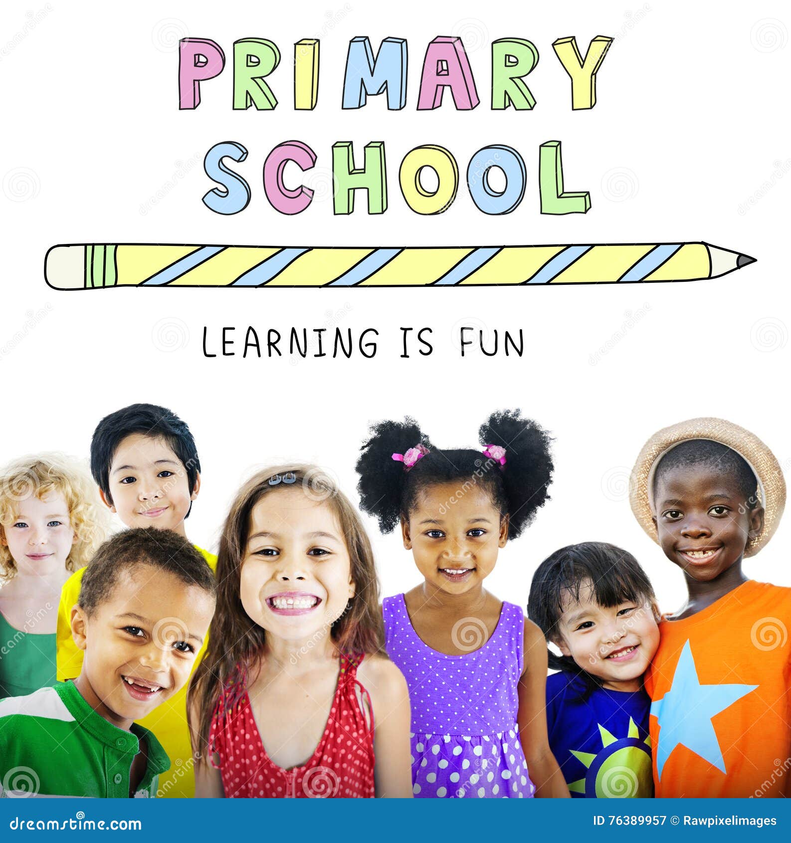 Education Learning is Fun Children Graphic Concept Stock Image - Image ...