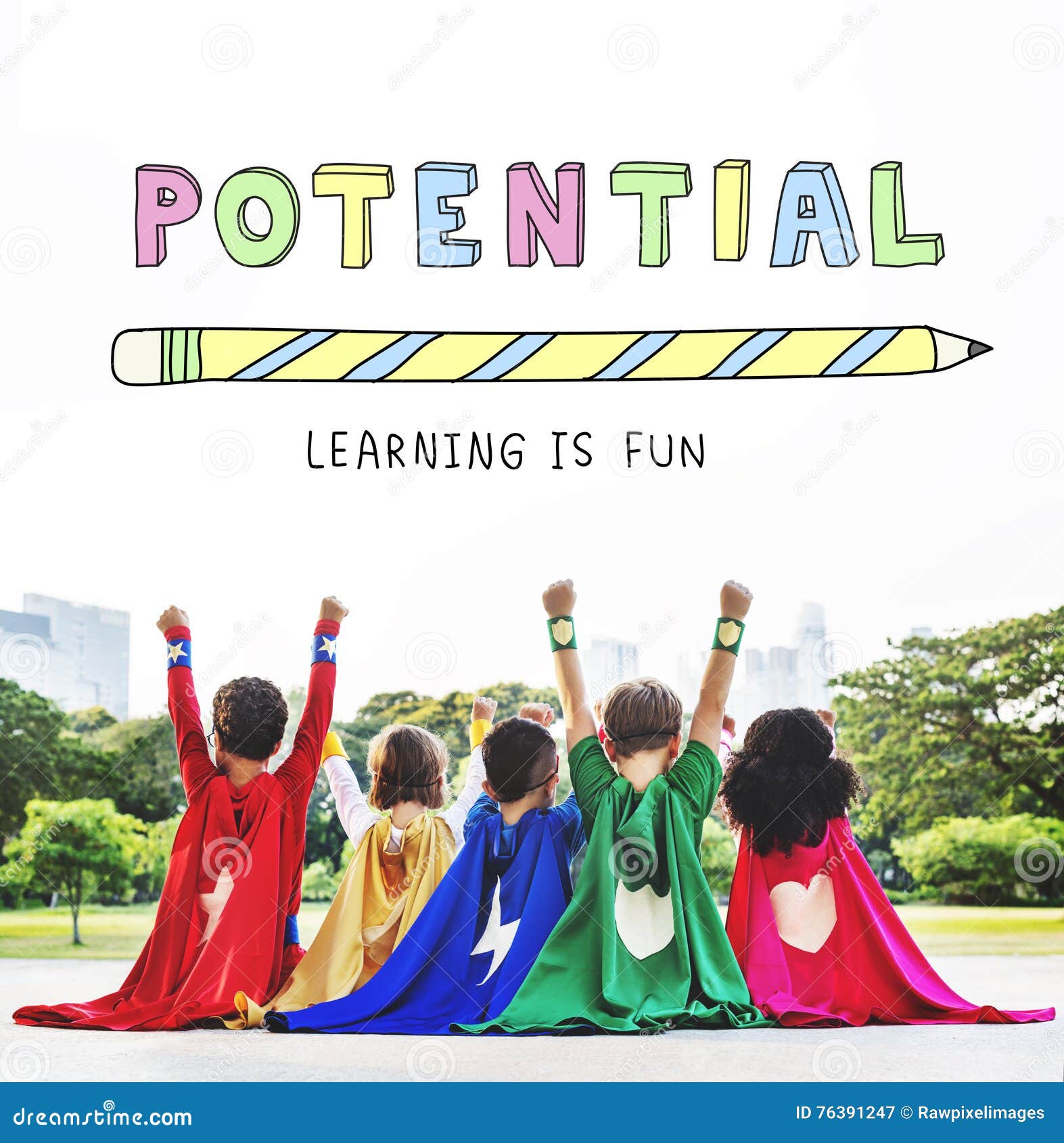 Education Learning is Fun Children Graphic Concept Stock Image - Image ...