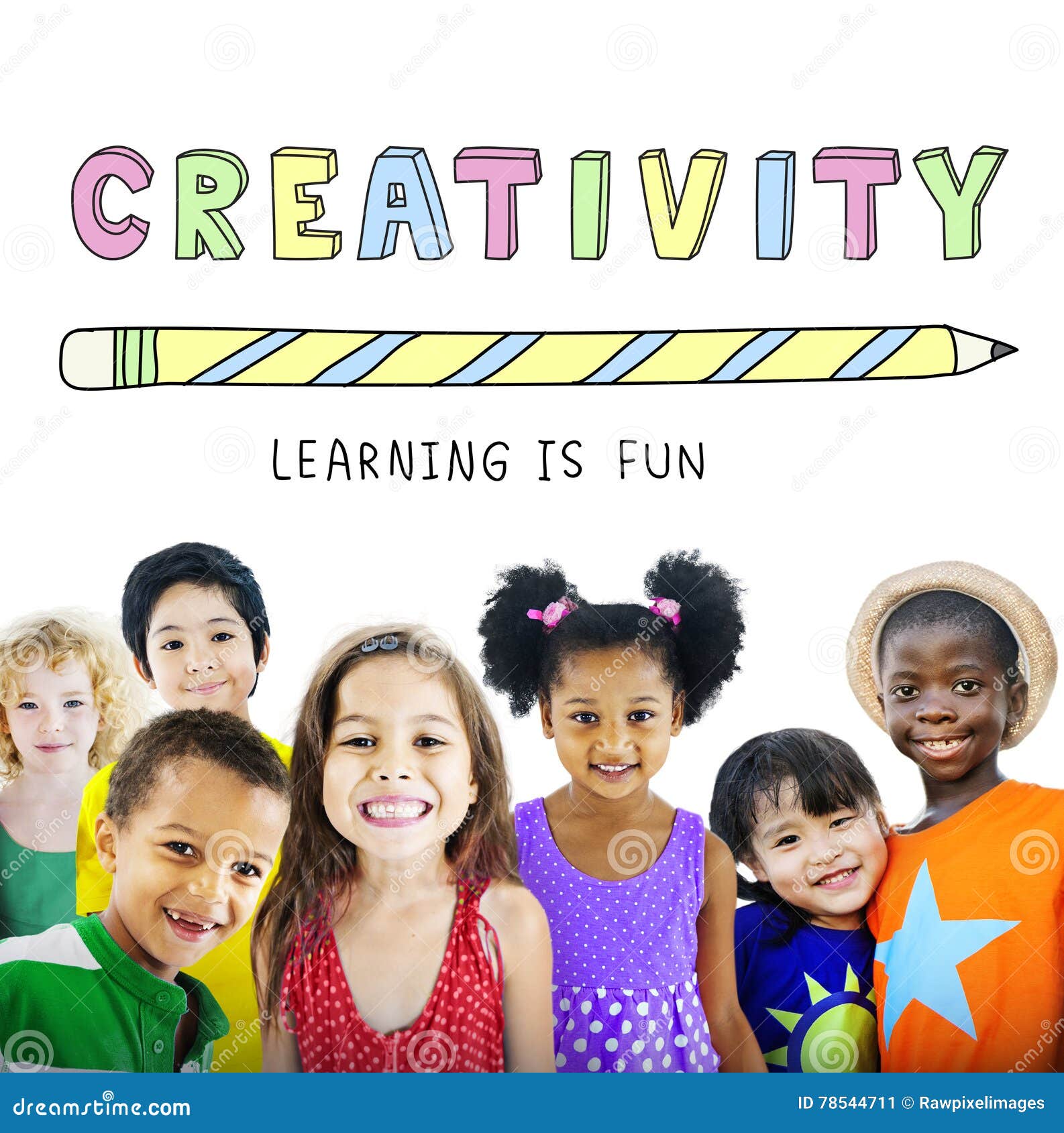 Education Learning is Fun Children Graphic Concept Stock Image - Image ...
