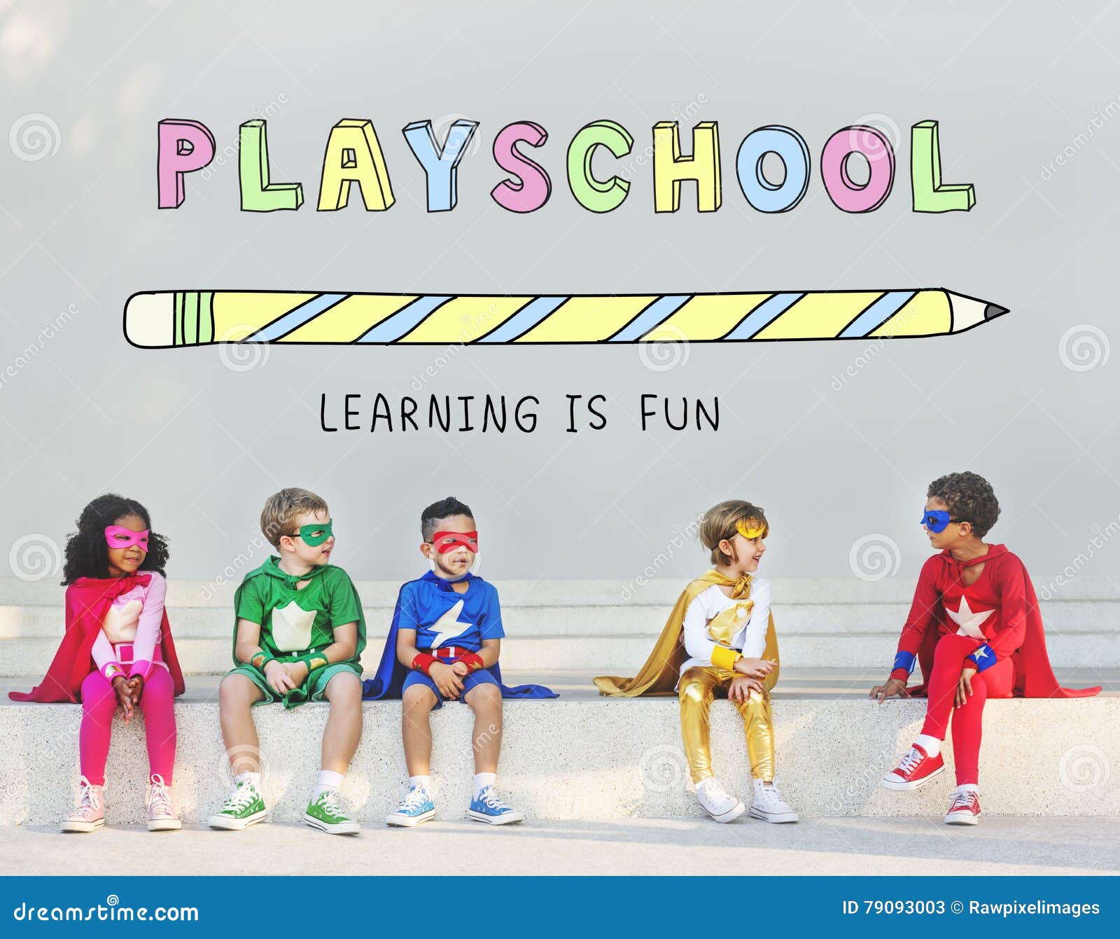 Education Learning is Fun Children Graphic Concept Stock Image - Image ...