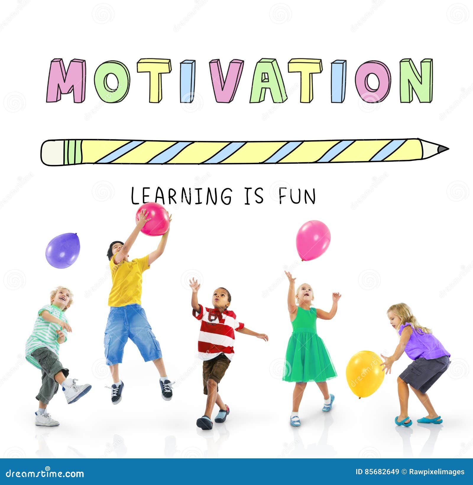 Education Learning is Fun Children Graphic Concept Stock Image - Image ...