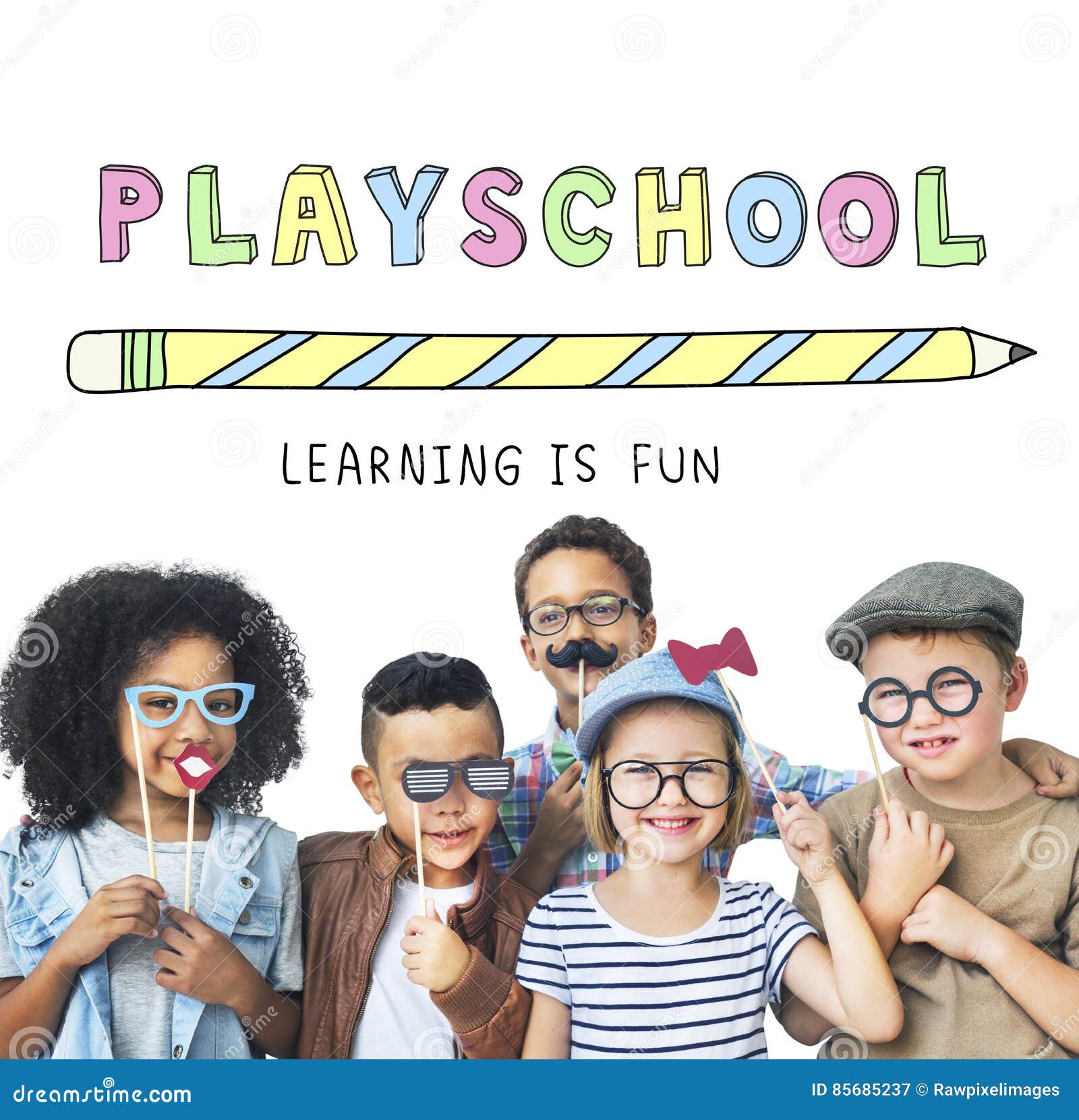 Education Learning is Fun Children Graphic Concept Stock Image - Image ...