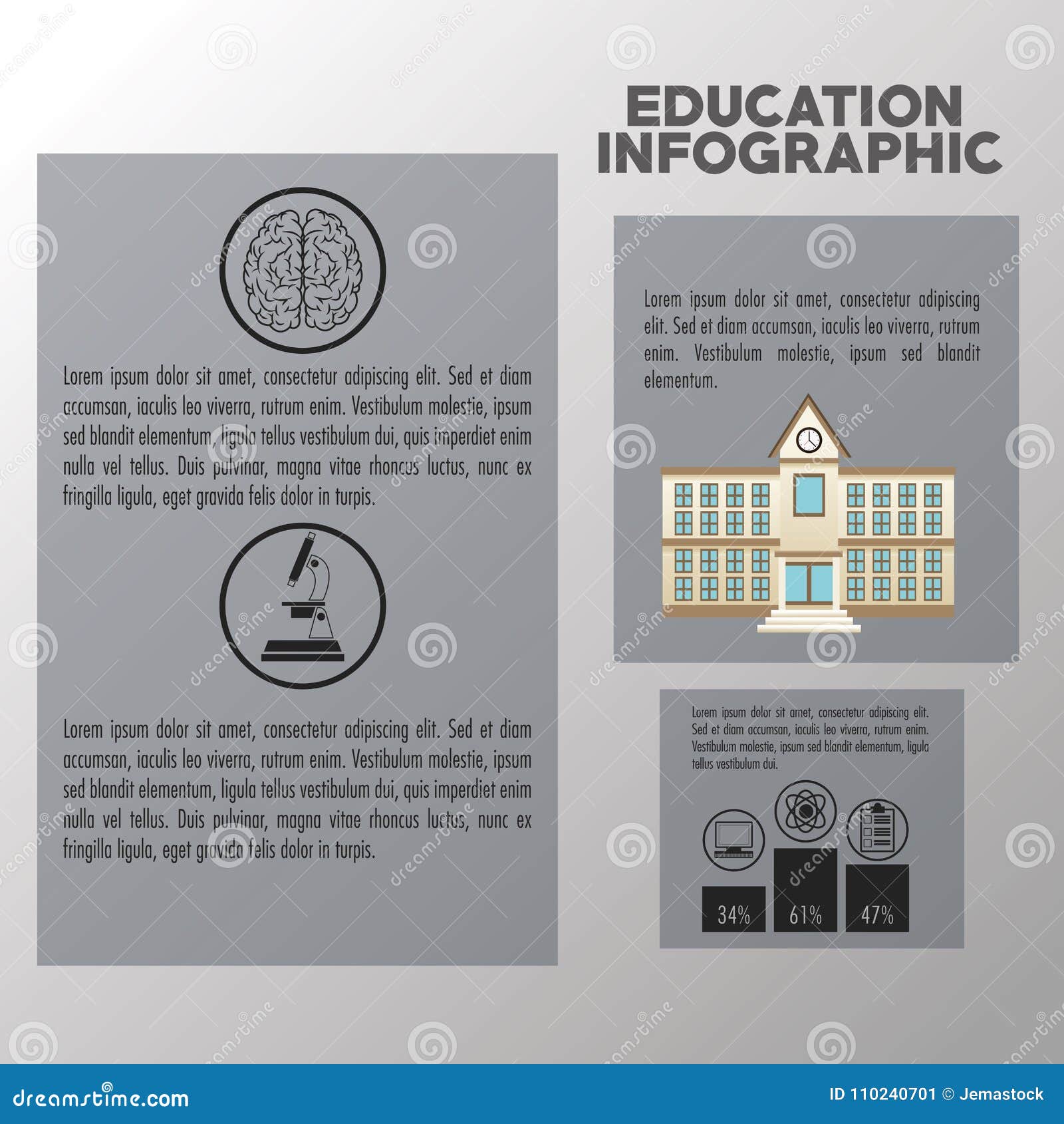 Education and Learning Infographic Design Stock Vector - Illustration ...