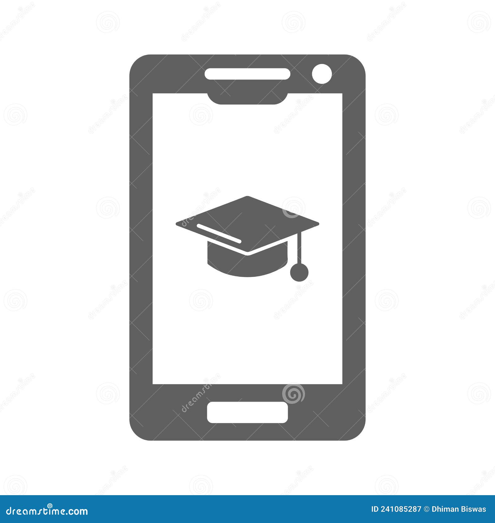 Education, Learning, Mobile Icon. Gray Vector Graphics Stock ...