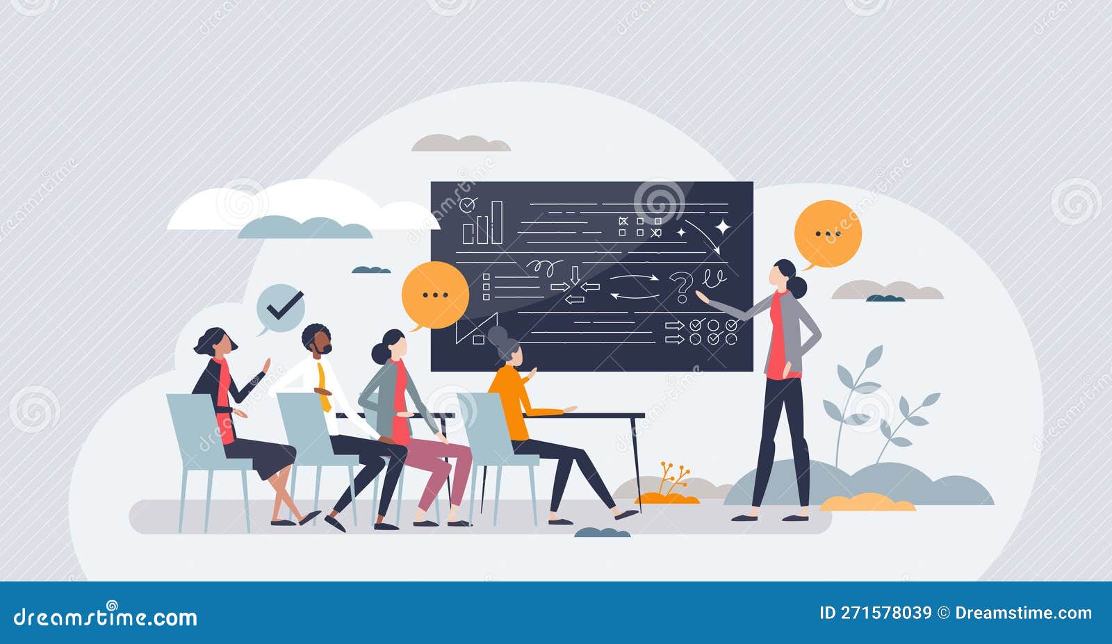 Education and Learning Process in University Classroom Tiny Person ...