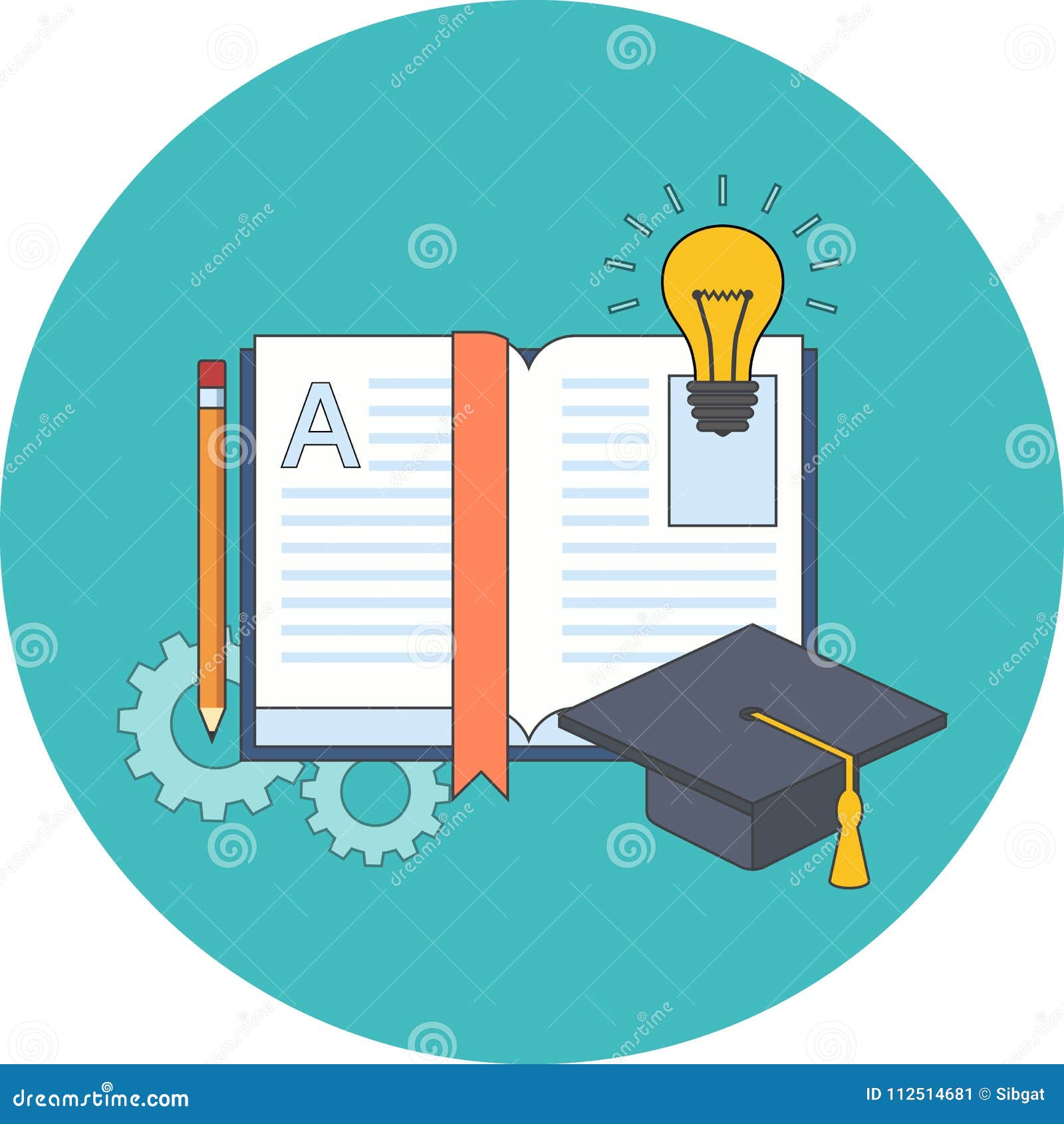 Education, Learning, Studying Concept. Flat Design Stock Vector ...