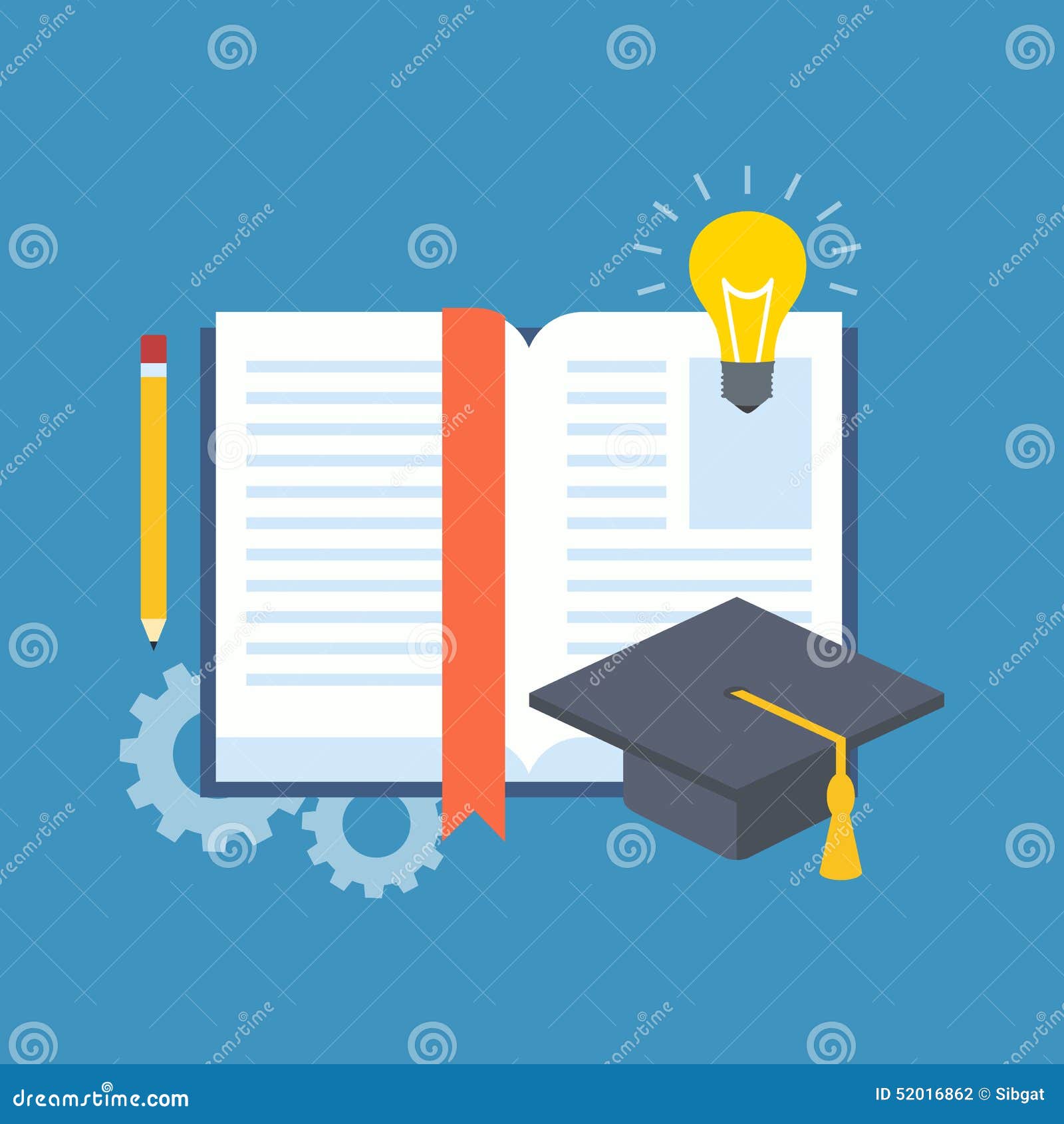 Education, Learning, Studying Concept. Flat Design Stock Vector ...