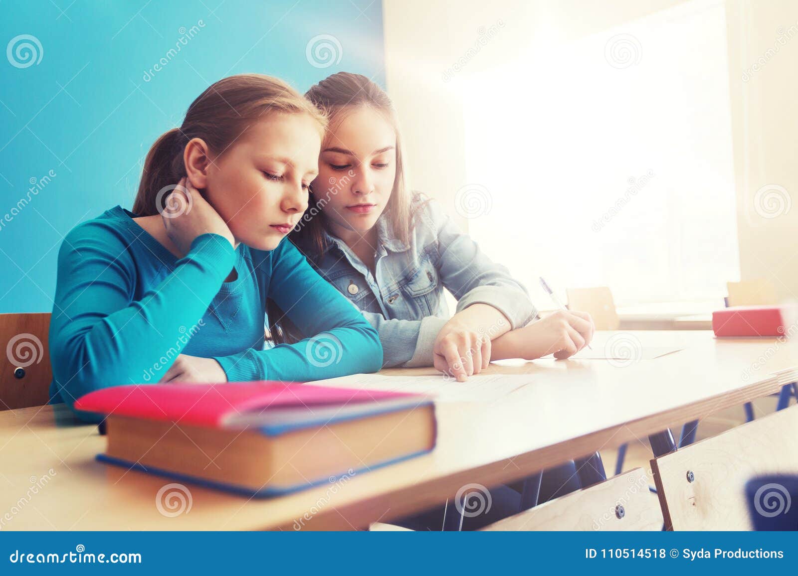 Group of Students with School Test Stock Photo - Image of learning ...