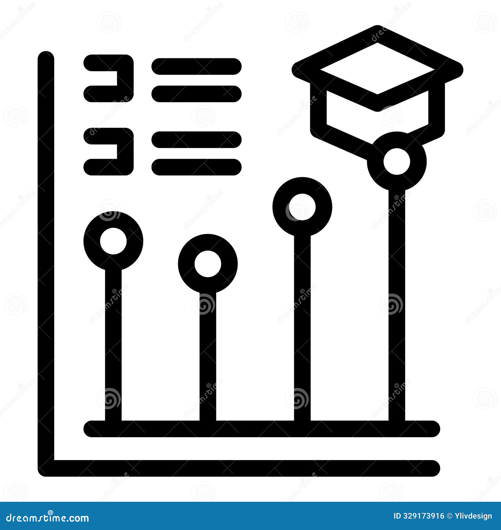 Education Level Increasing Showing Progress Chart Stock Illustration ...