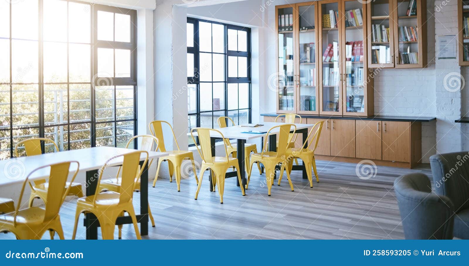 Education, Library and Learning Space Interior for College or ...