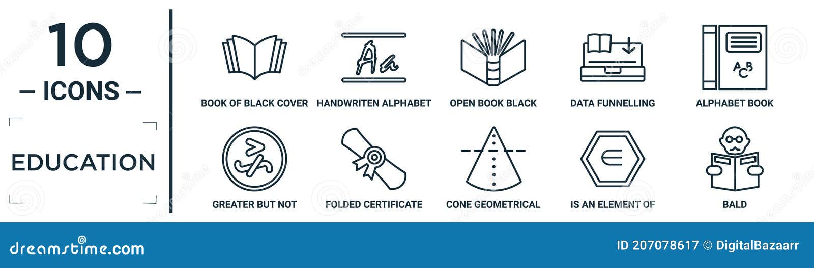 Handwriten Alphabet Icon On White Background. Simple Element ...