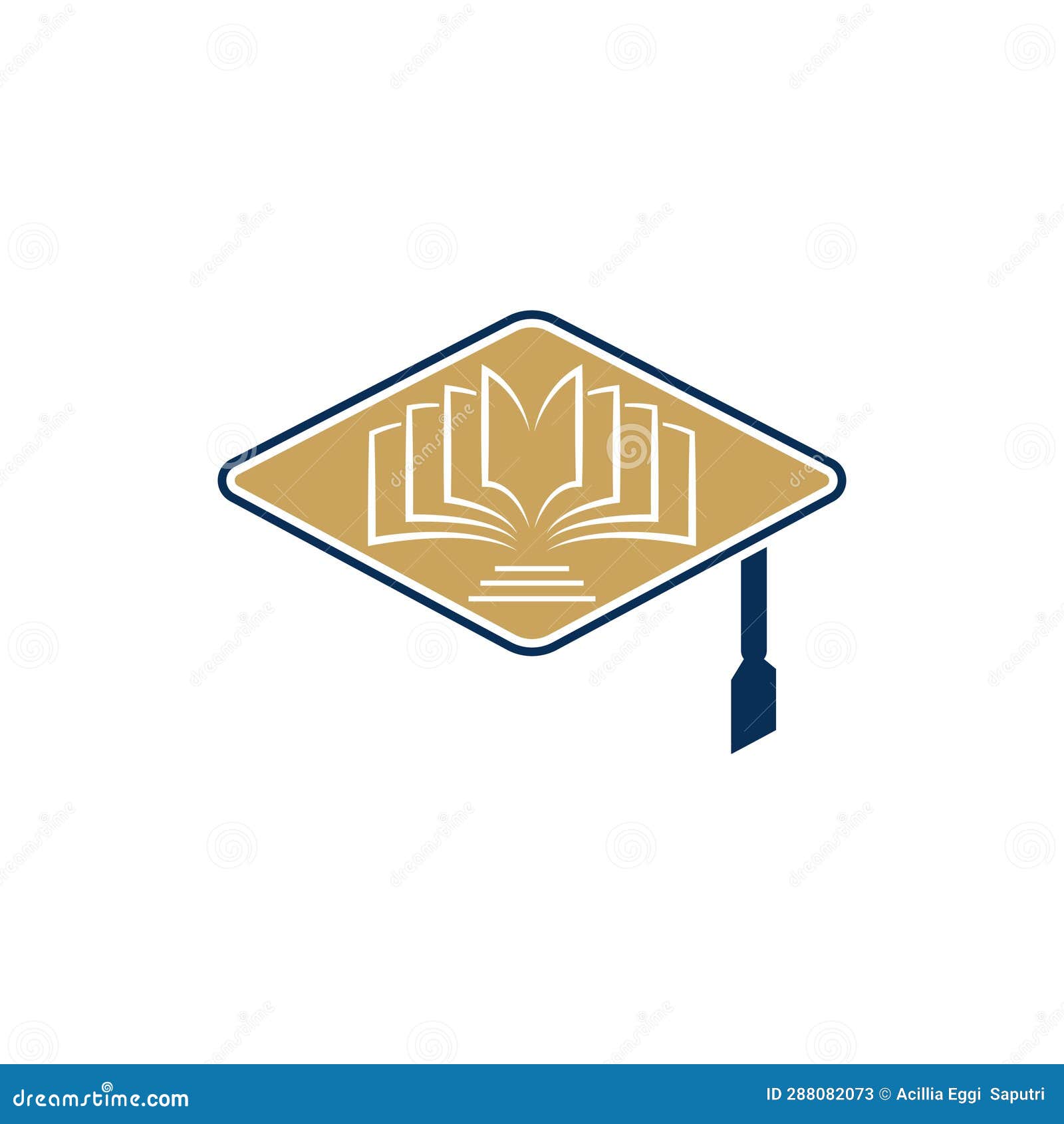 Education Logo Design with Bachelor Cap and Book Concept with Creative ...