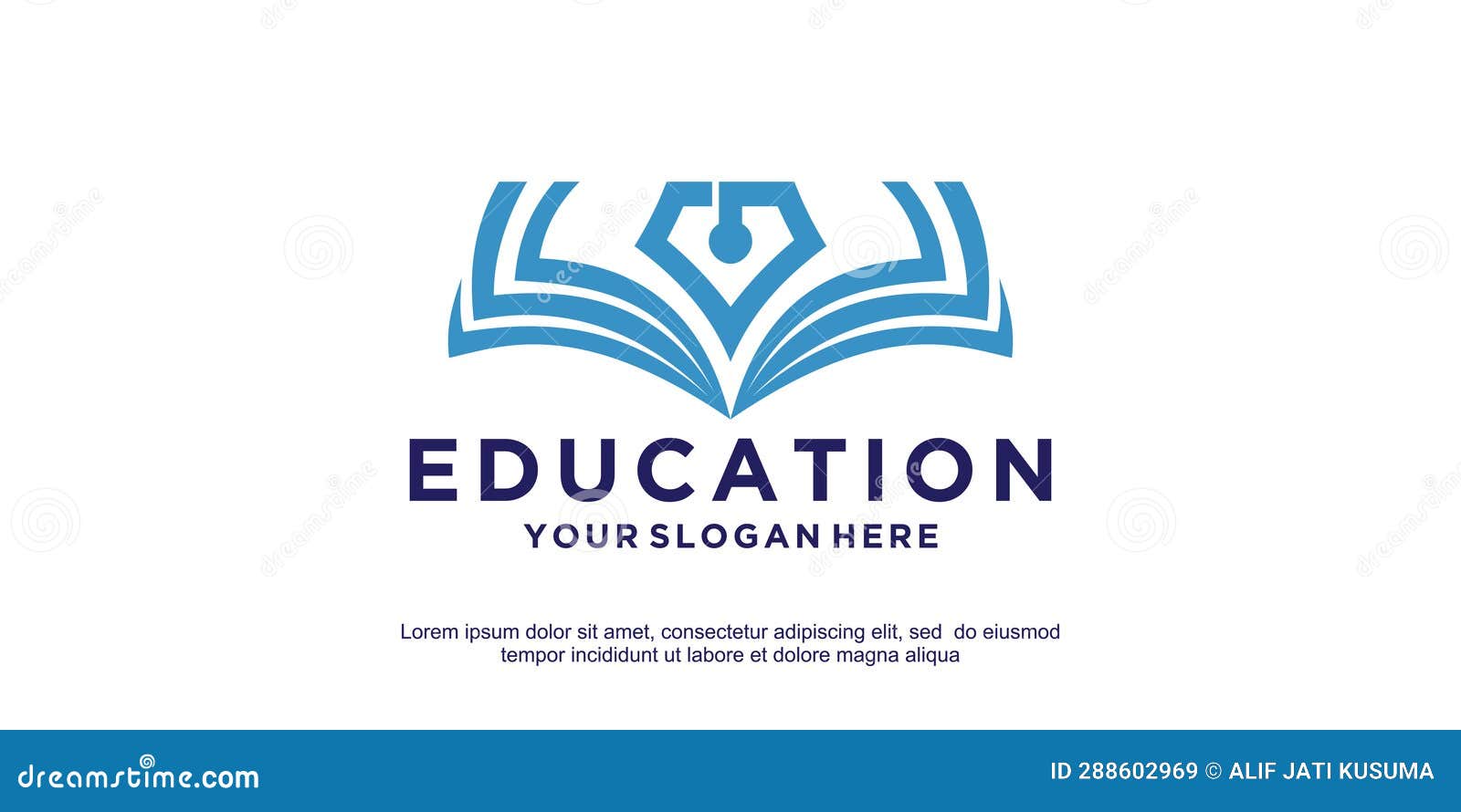 Education Logo Design Concept Premium Vector Stock Vector ...
