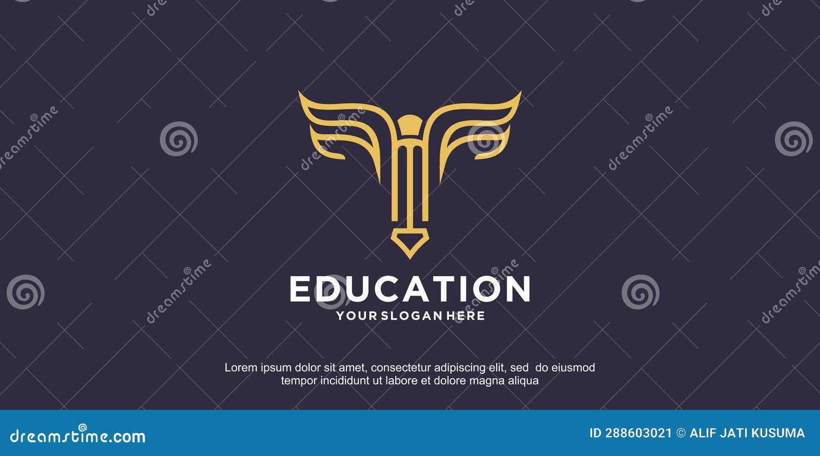 Education Logo Design Concept Premium Vector Stock Vector ...