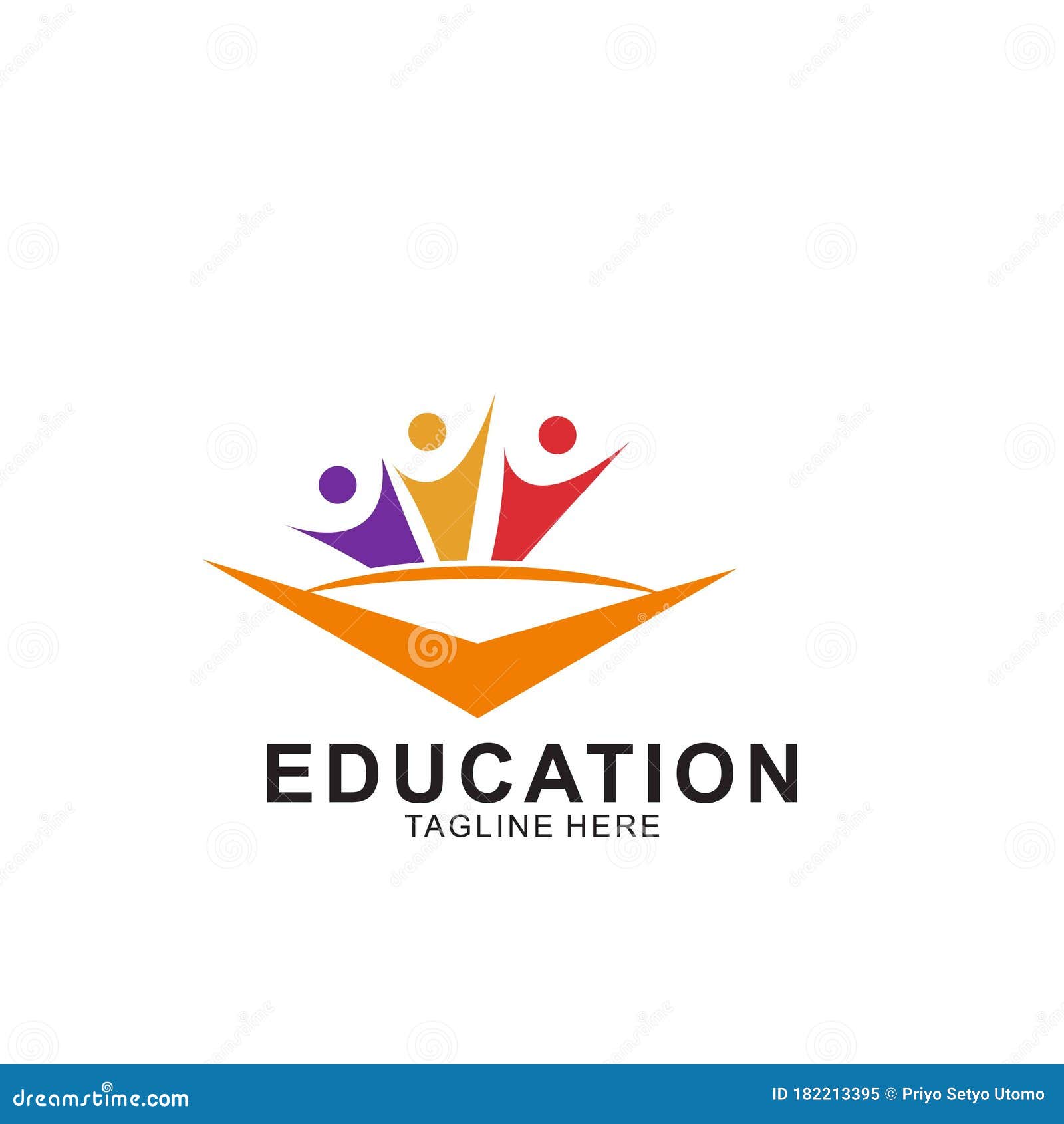 Education Logo Design with Modern Concept Stock Illustration ...
