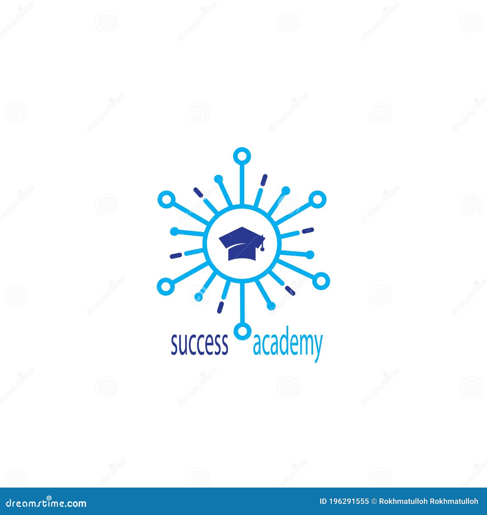 Education Logo Illustration Digital Circle, Graduation Hat Design Color ...