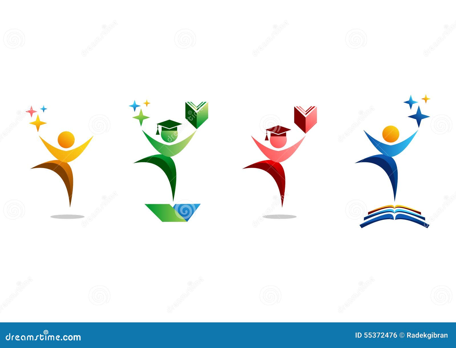 Education, Logo, People, Celebration, Student And Book Symbol Icon Set ...