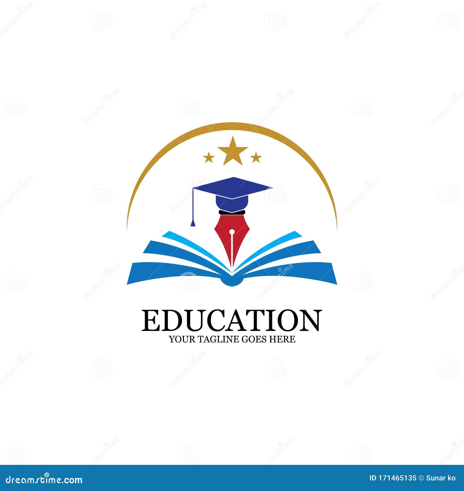 Education Logo Template Vector Stock Vector - Illustration of symbol ...