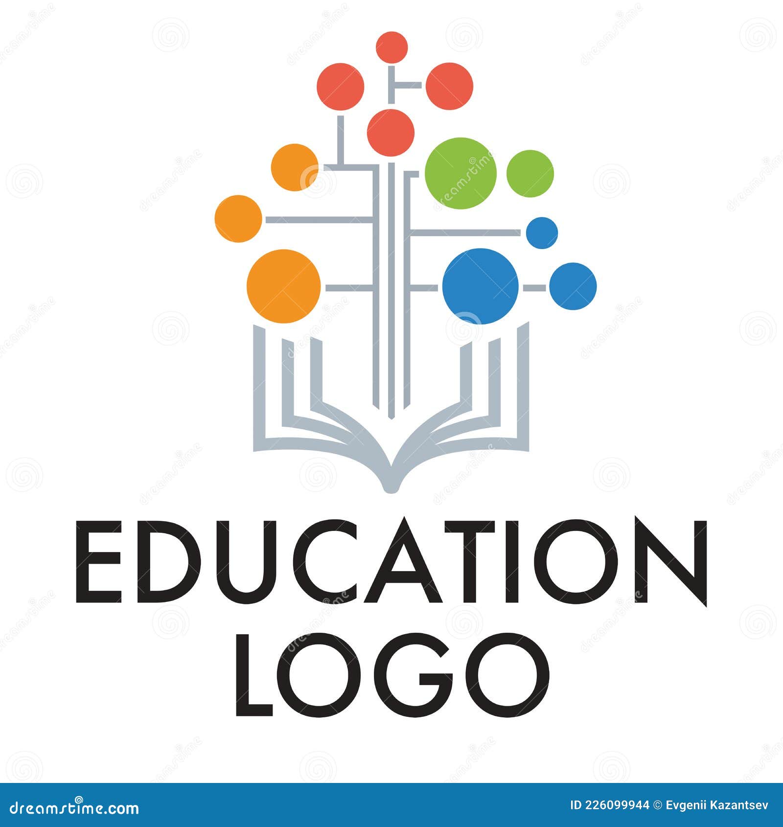 Education Logo. a Tree of Knowledge Grows from the Book Stock Vector ...