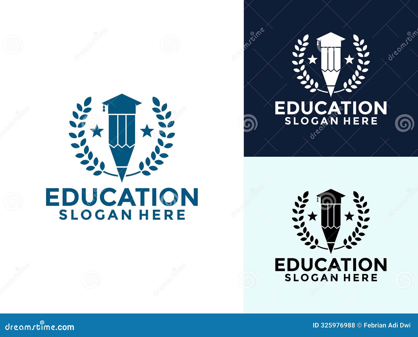 Education Logo Vector Template, Graduate Toga Hat Combination with ...