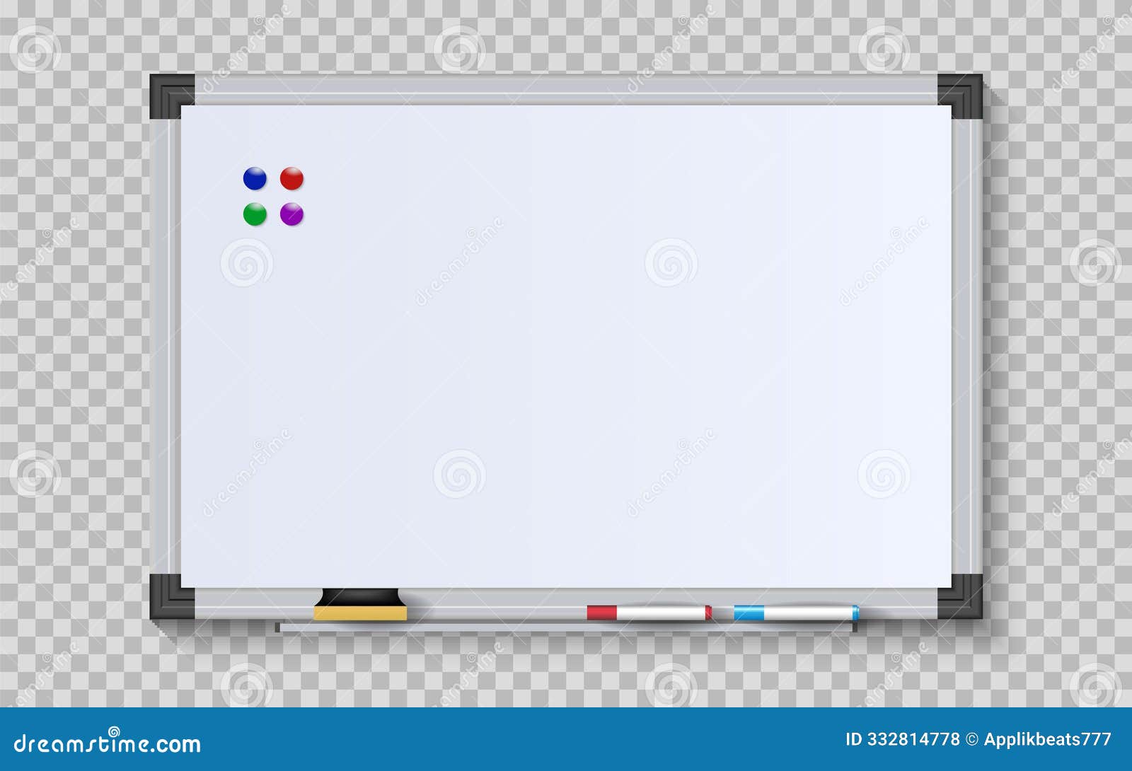 Education Marker Board Template. Blank Board with Marker Stock Vector ...