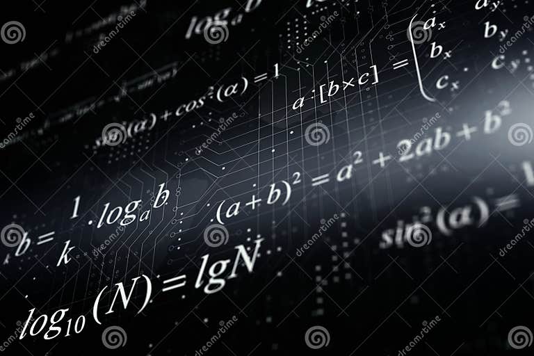 Education and Math Science Concept with Perspective View on ...