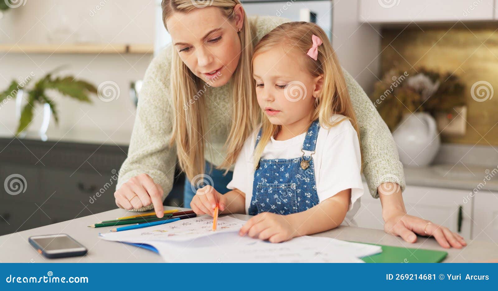 Education, Mother and Learning Child Writing or Drawing for ...