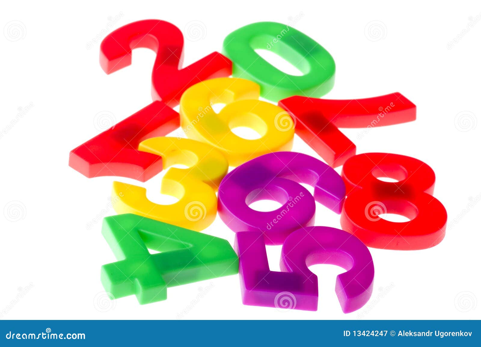 Education Numbers on White Background Stock Image - Image of blocks ...