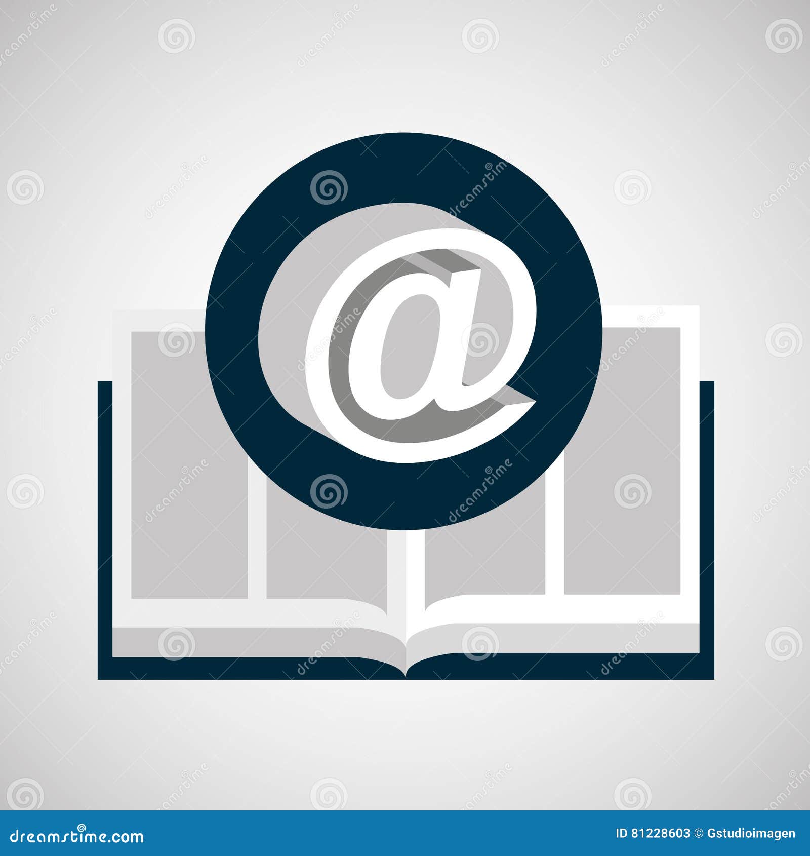 Education Opened Book Mail Icon Stock Vector - Illustration of icon ...