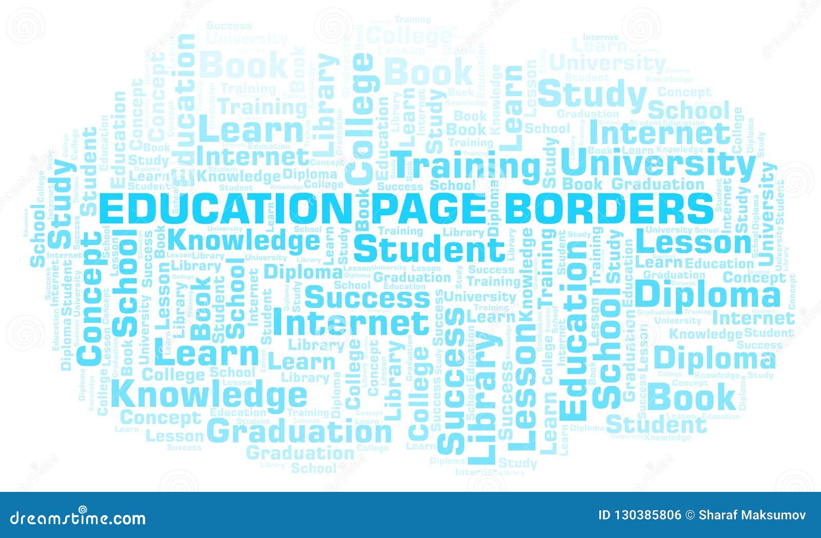 Education Page Borders Word Cloud. Stock Illustration - Illustration of ...