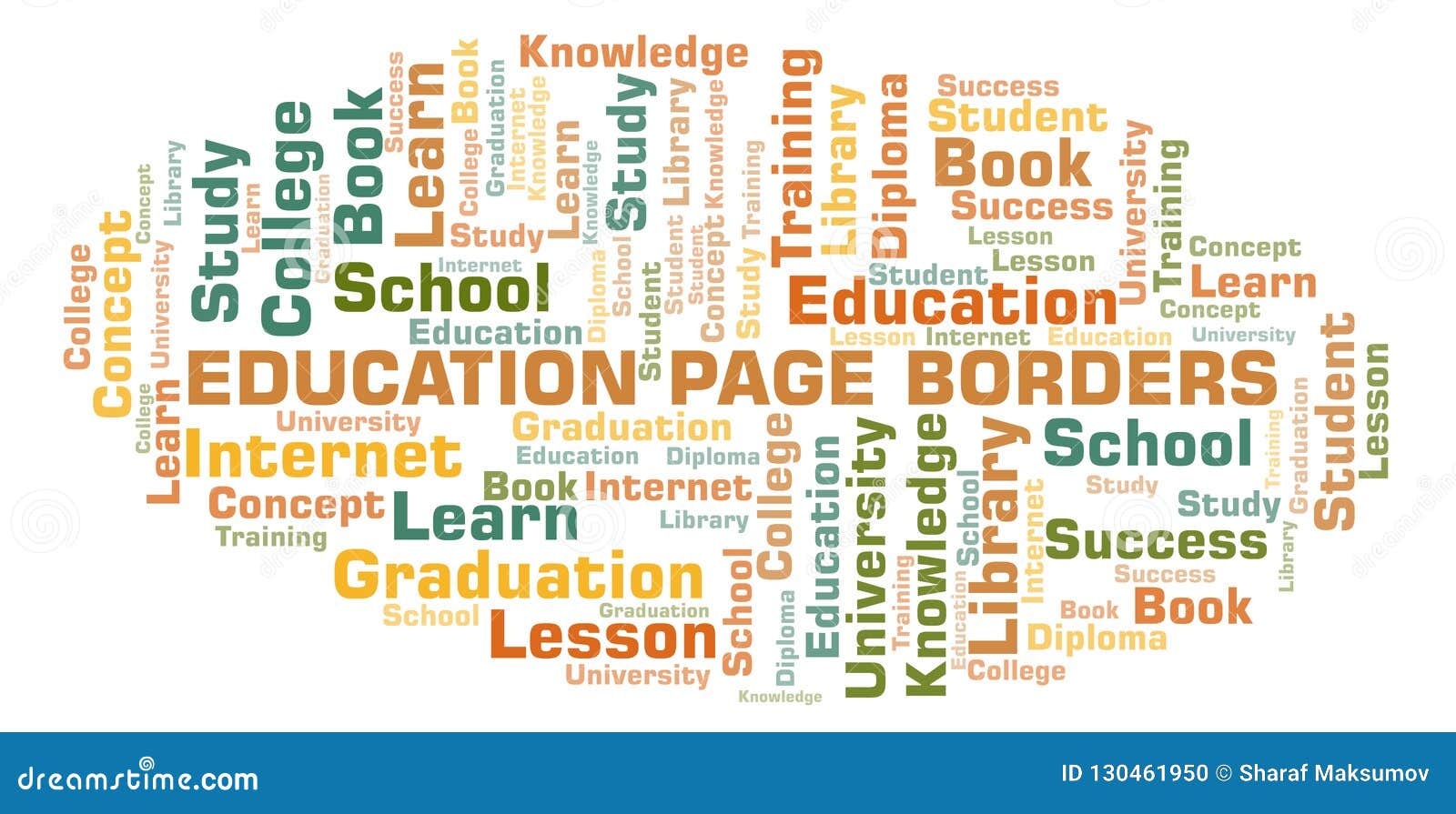 Education Page Borders Word Cloud. Stock Illustration - Illustration of ...