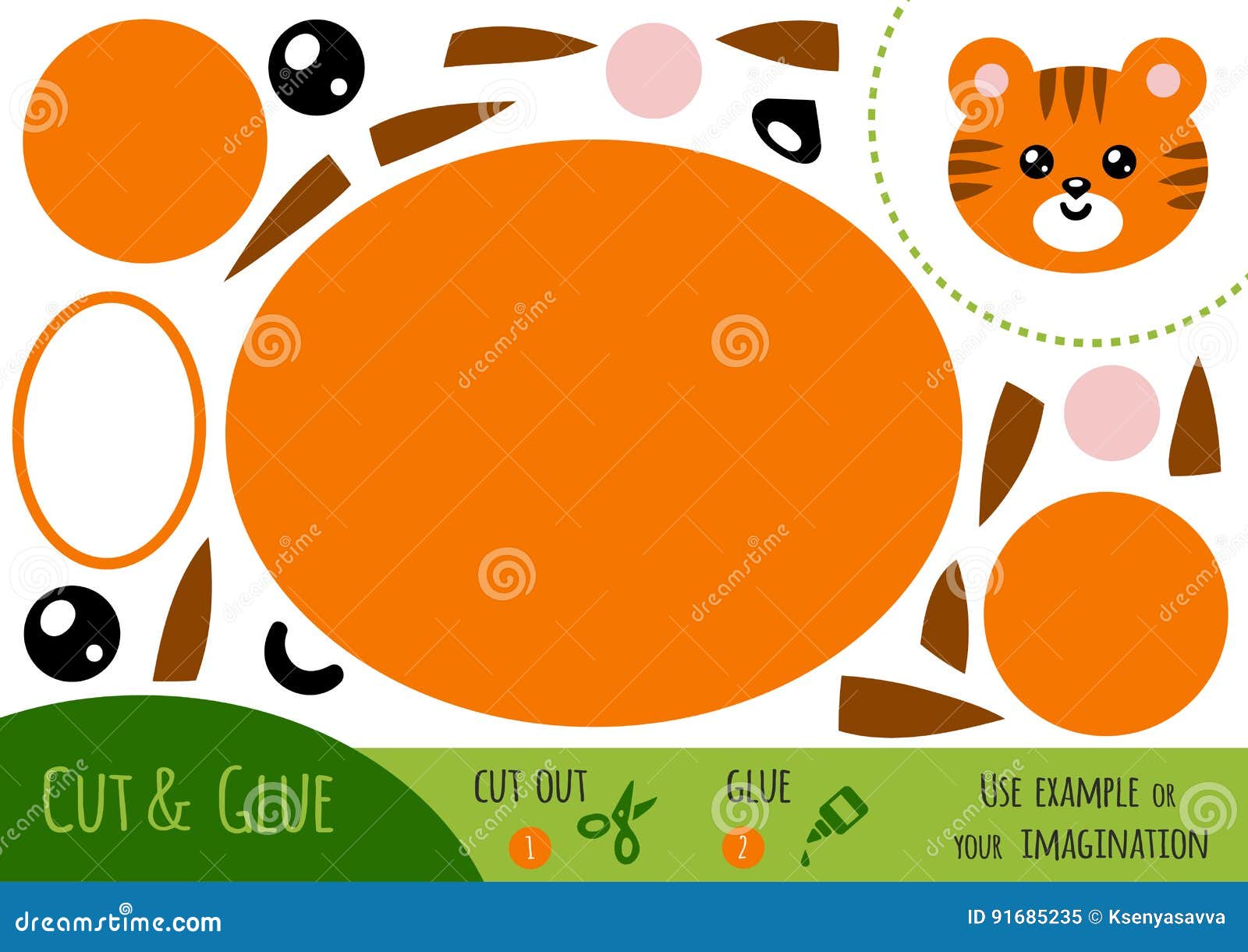 Paper Tiger Silhouette With Mortarboard. Cartoon Vector | CartoonDealer ...