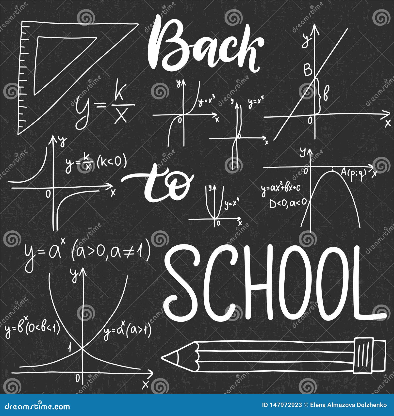 Education Pattern with Formulas and Equations Stock Vector ...