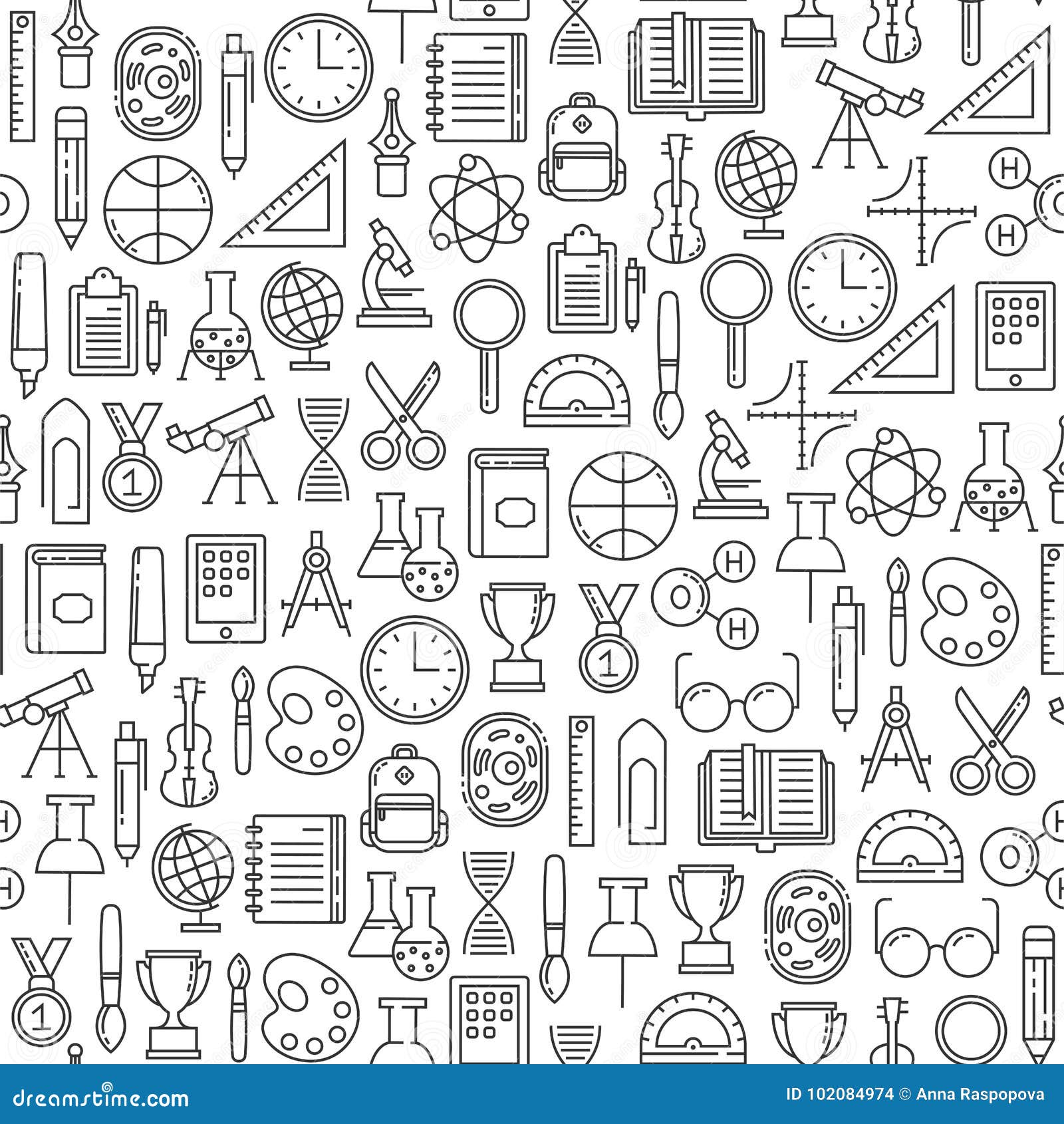 Education pattern stock vector. Illustration of education - 102084974