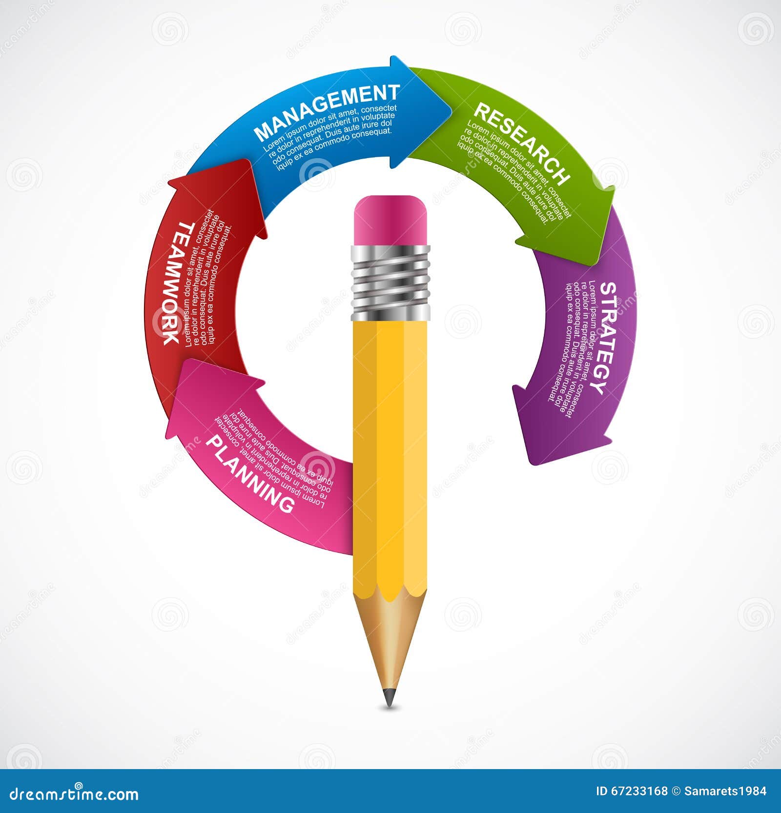 Education Pencil Option Infographics Design Template. Stock Vector ...
