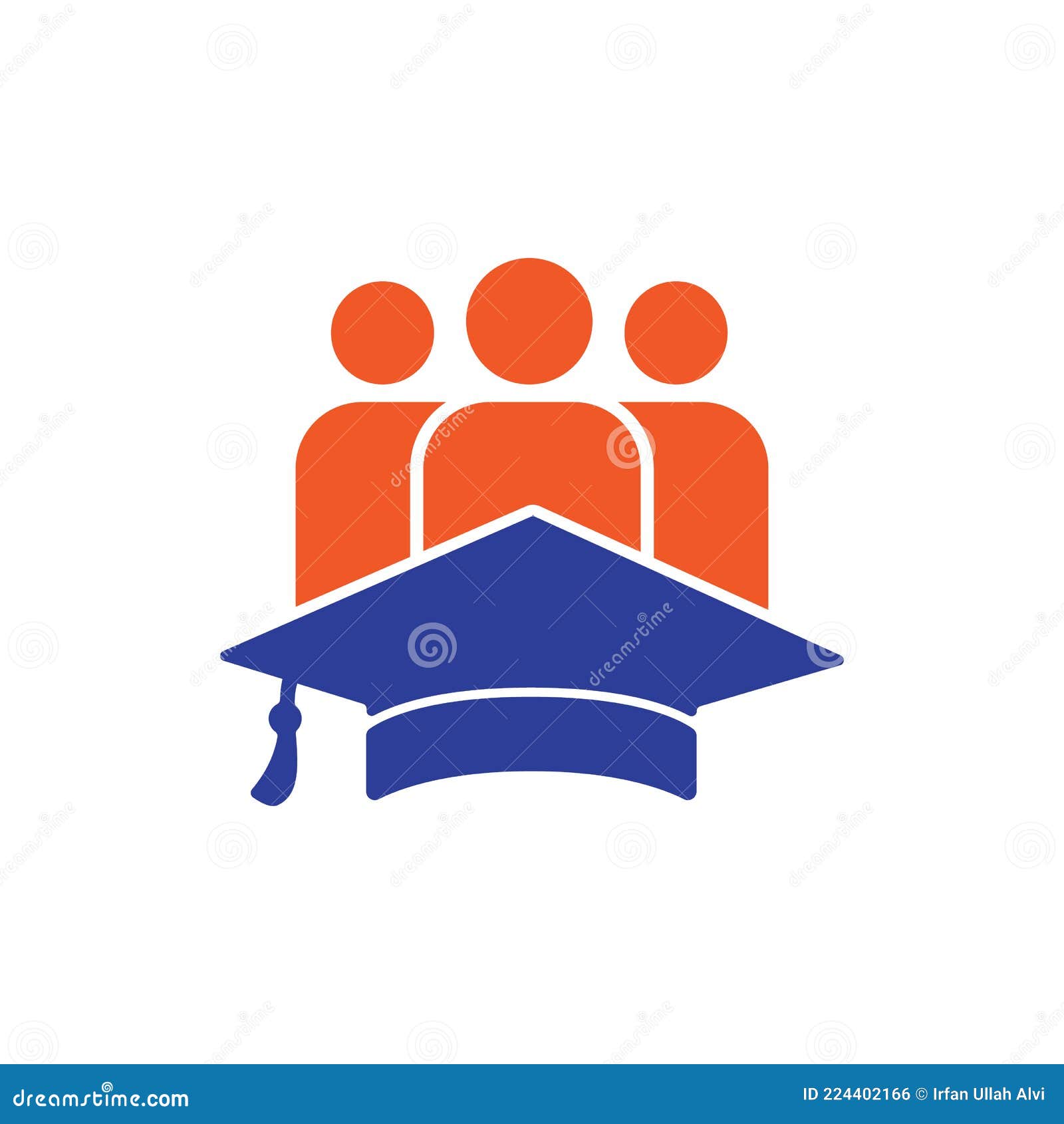 Education People Vector Logo Design Template. Graduation Cap and People ...