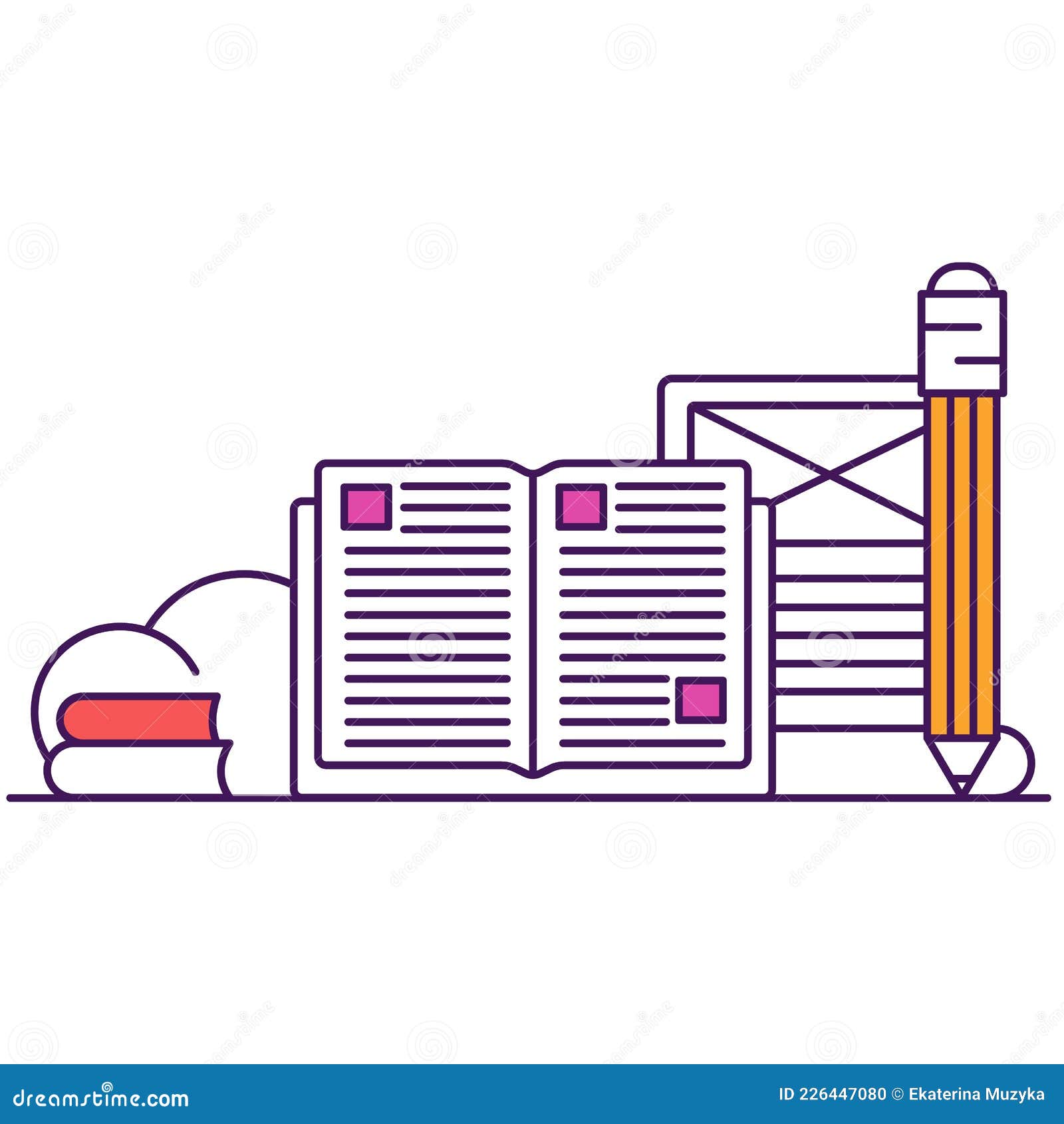 Education Personal Study Outline Vector Flat Icon Stock Vector ...