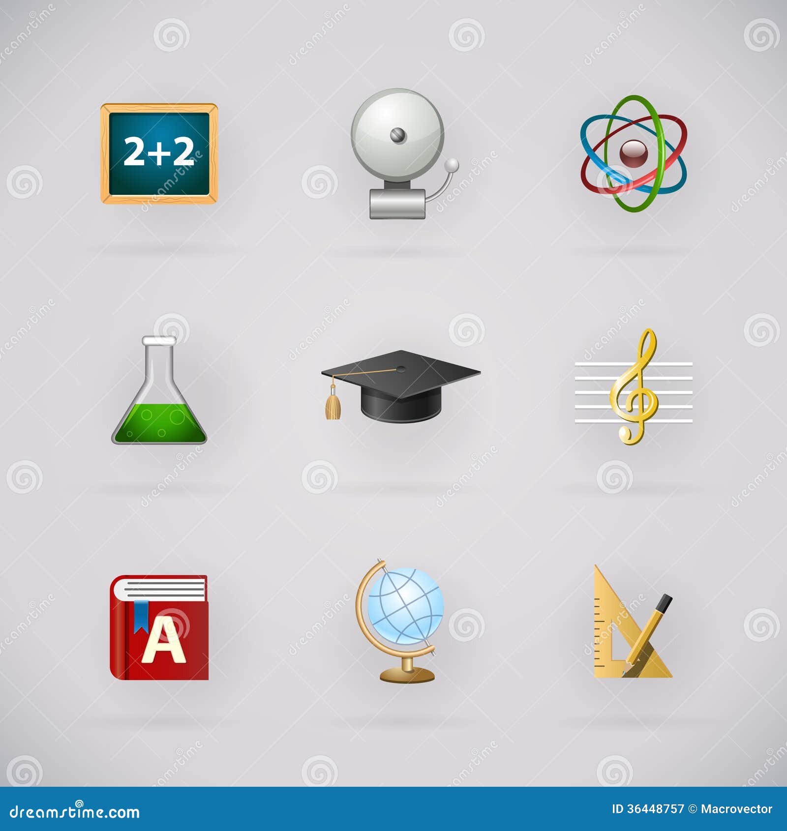 Education Pictogram Icons Set Stock Vector - Image: 36448757