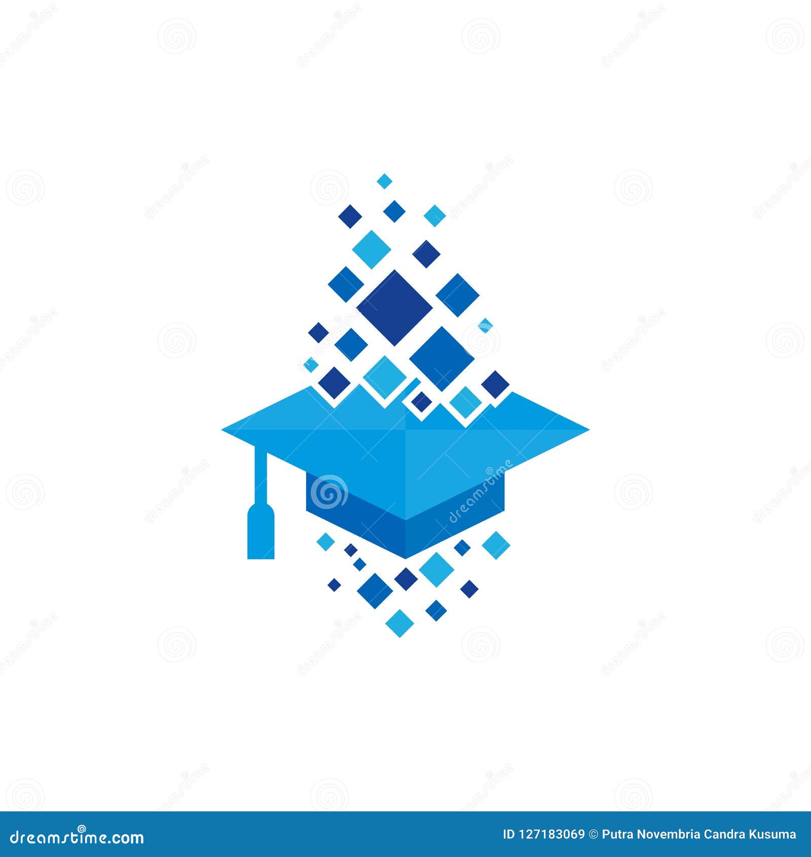 Education Pixel Logo Icon Design Stock Vector - Illustration of ...